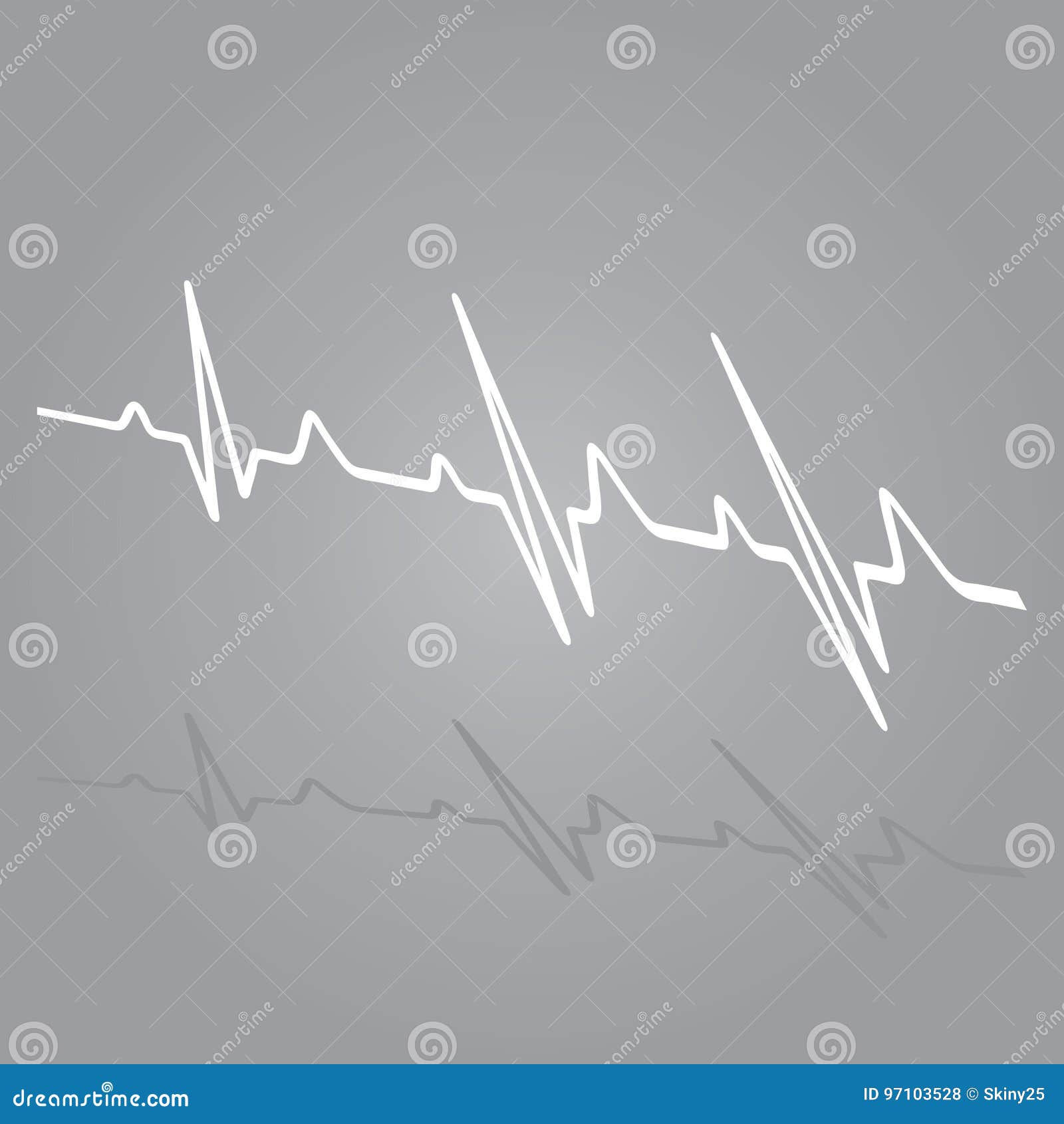 Vector Illustration Heart Rhythm Ekg . Stock Vector - Illustration of ...