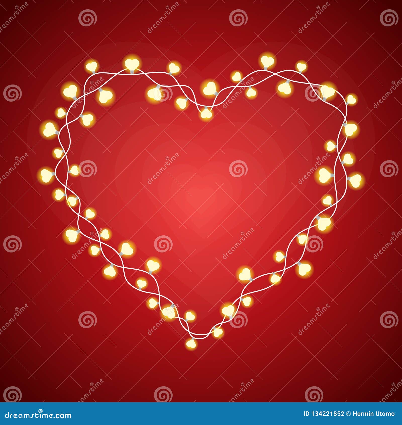 Heart Lights Frame stock vector. Illustration of romance - 134221852