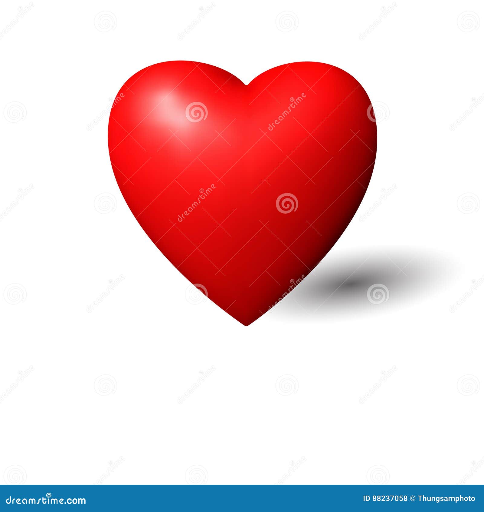 Vector Illustration of Heart Symbol and Shadow Stock Vector ...
