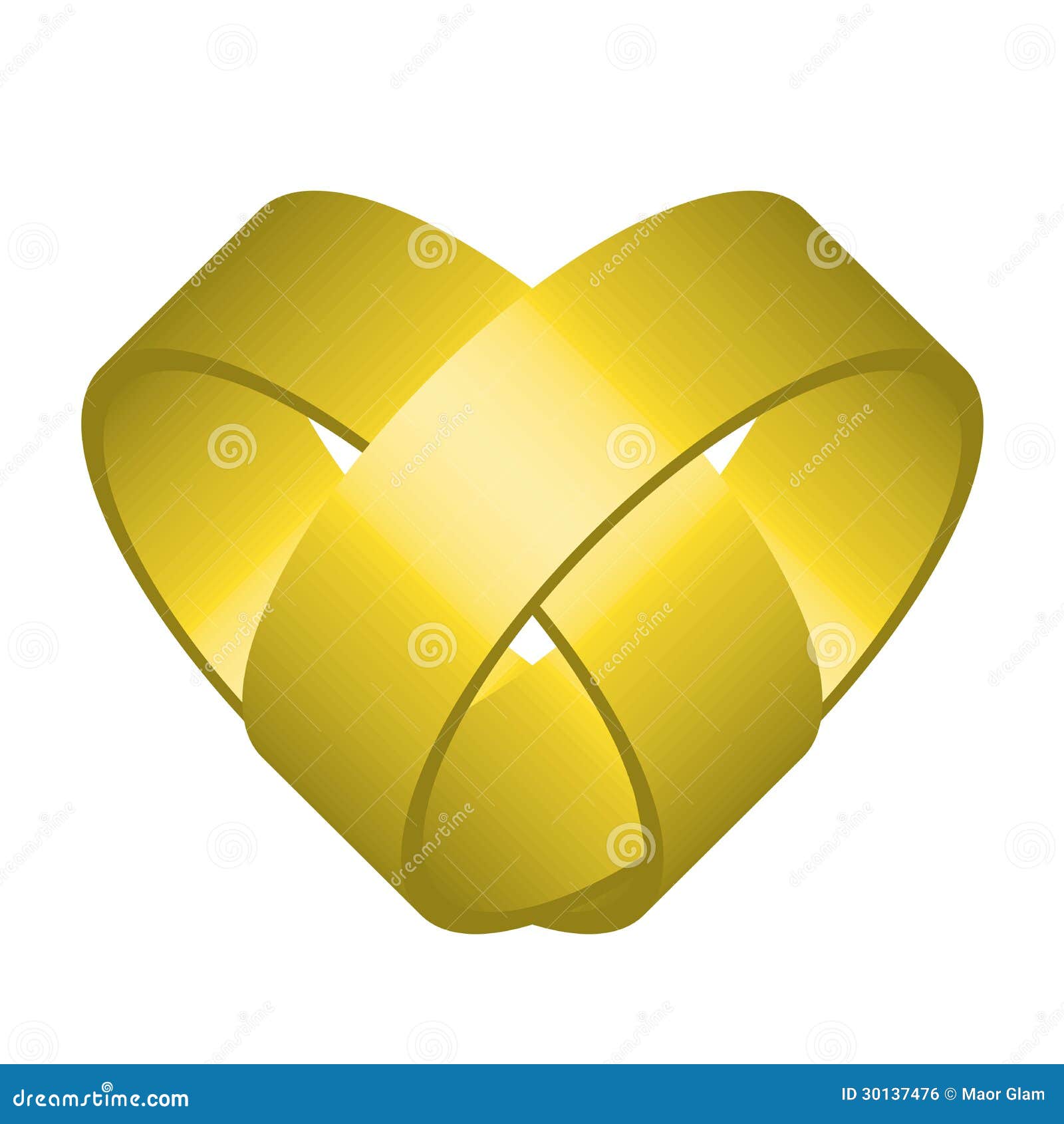 Two entwined rings stock vector. Illustration of reflection - 30137476
