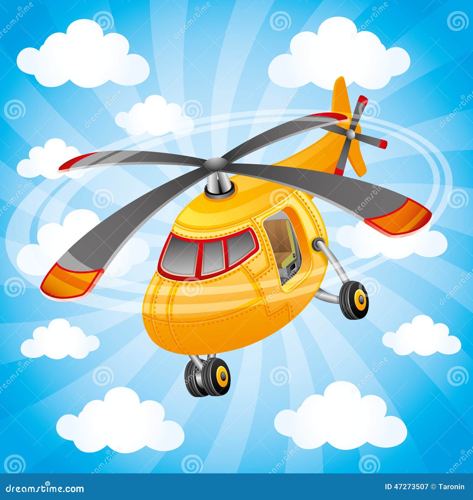 Vector Illustration. Helicopter. Stock Vector - Illustration of icon ...