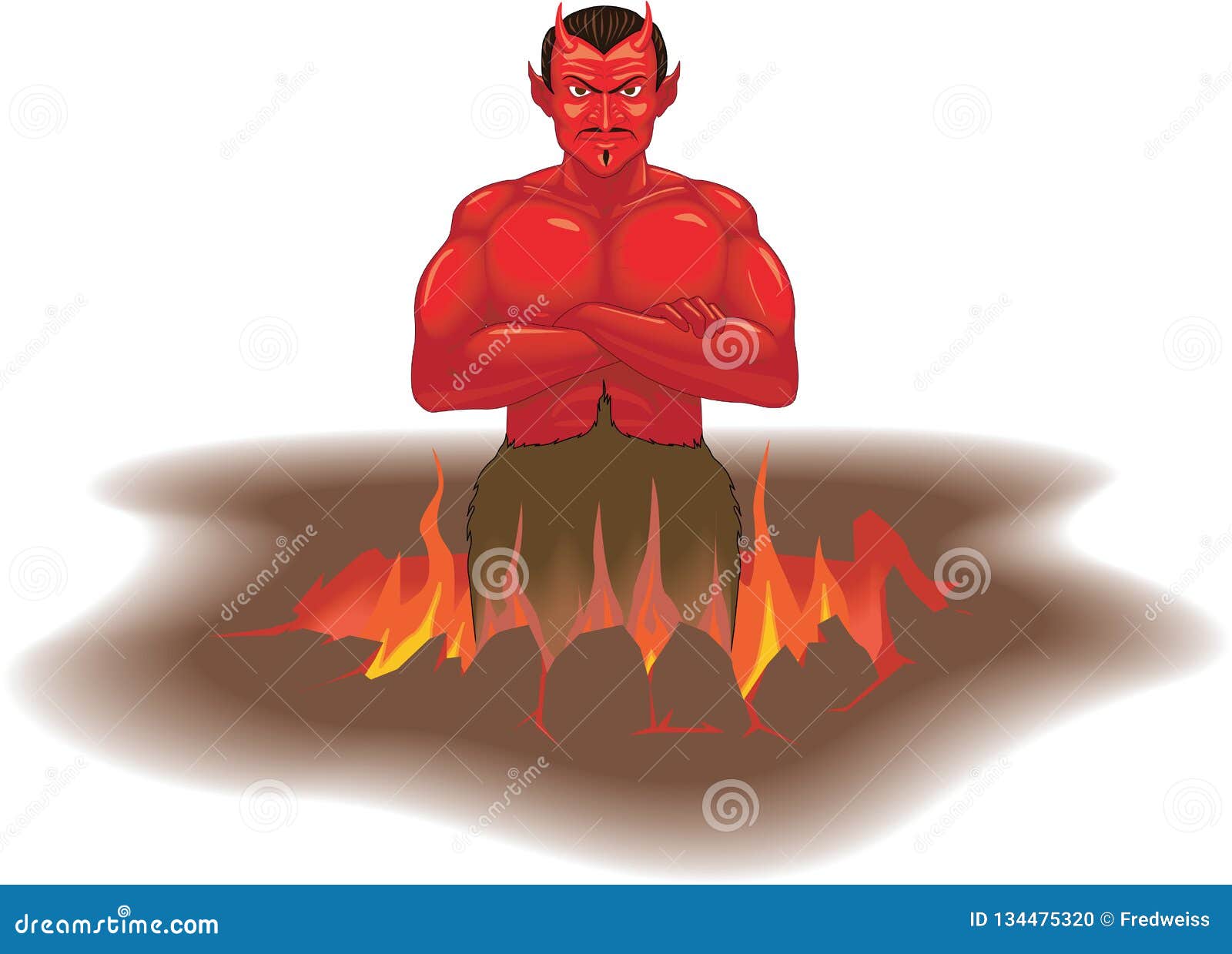 Hell Vector Illustration stock vector. Illustration of beelzebub ...