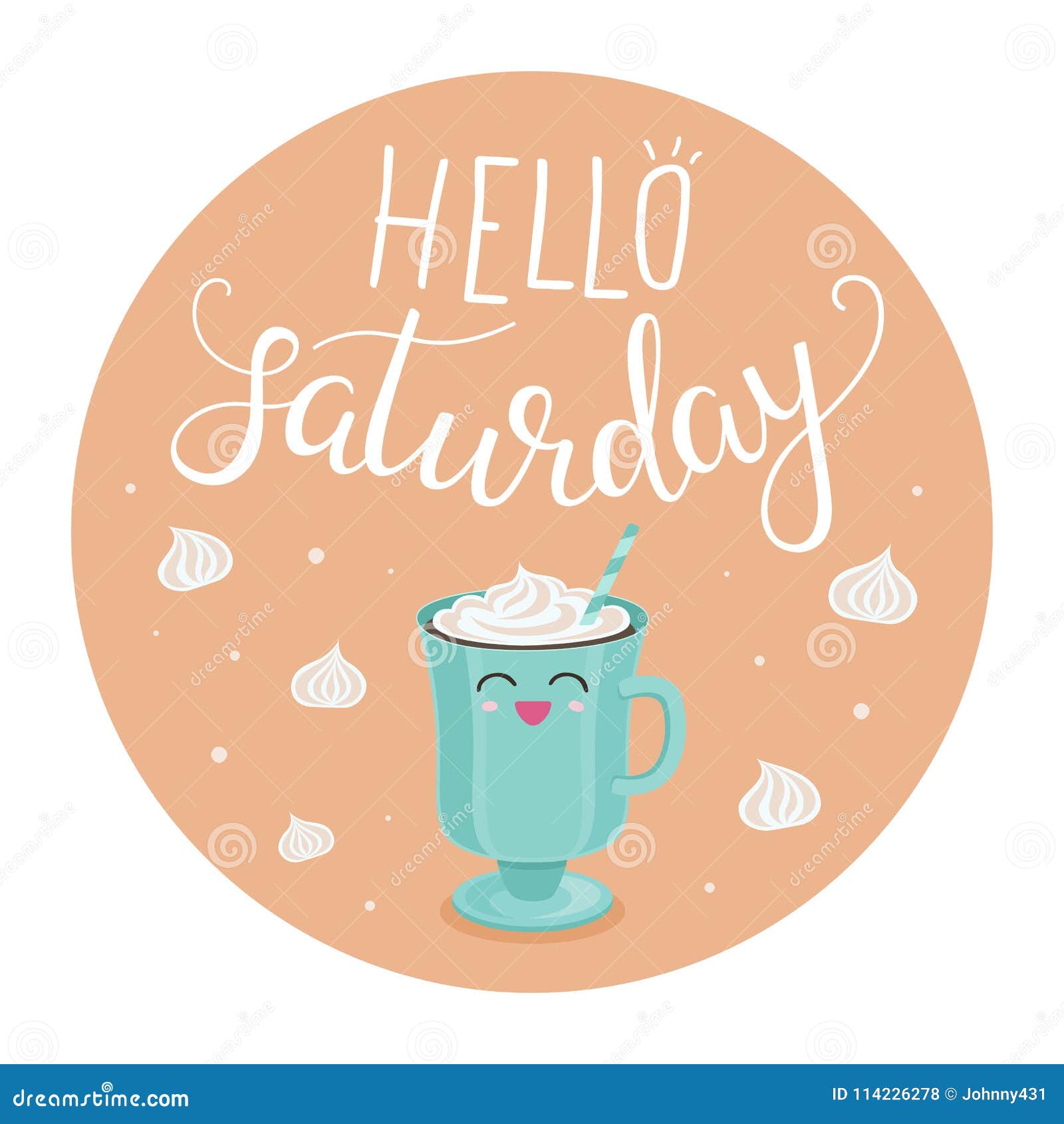 Vector Illustration of Hello Saturday Stock Vector - Illustration of ...