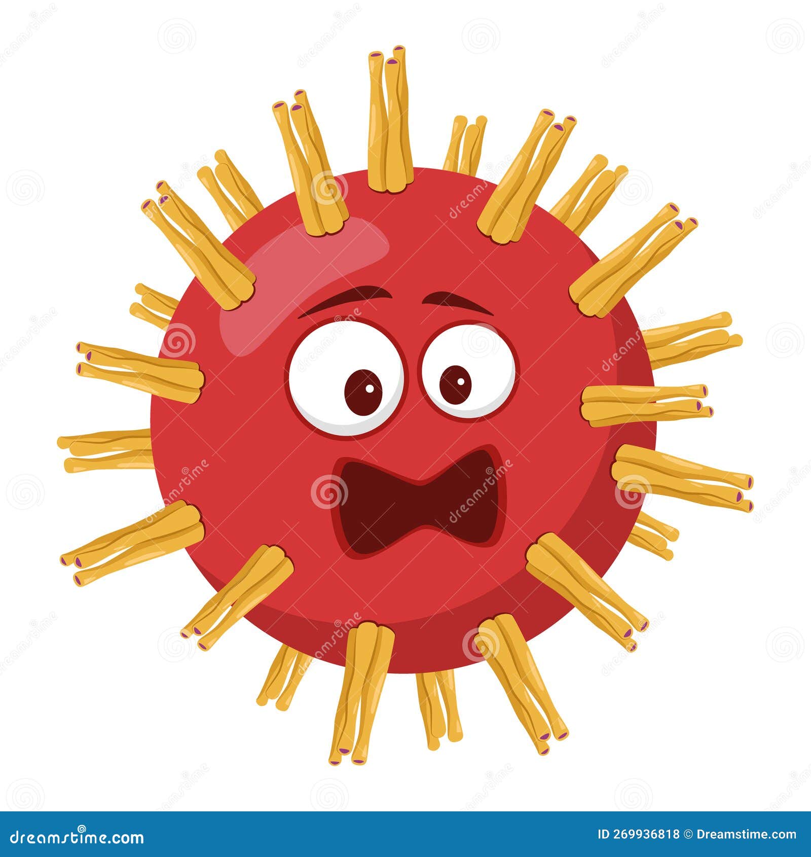 Vector Illustration of a Herpes Simplex Virus in Cartoon Style Isolated ...