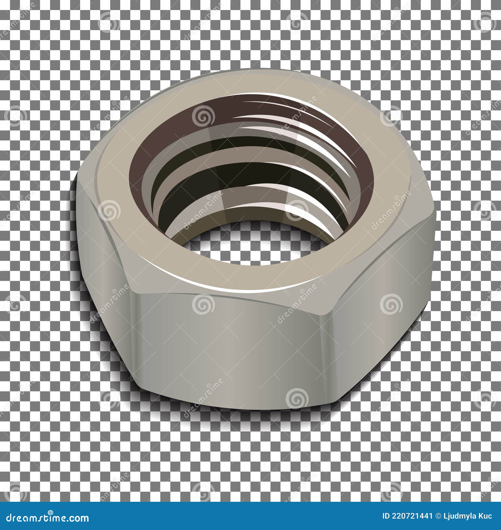 Hex Nut Vector Illustration Stock Vector - Illustration of ring ...