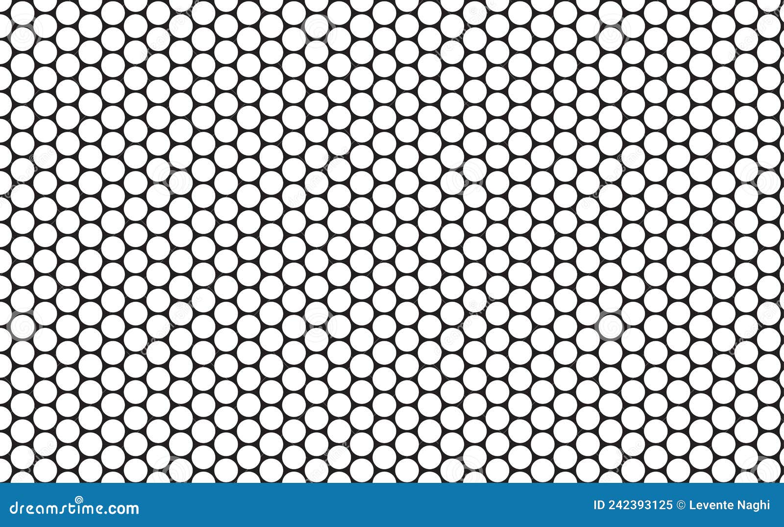 Vector Illustration of Hexagonal Pattern Mesh with Circular Perforation ...