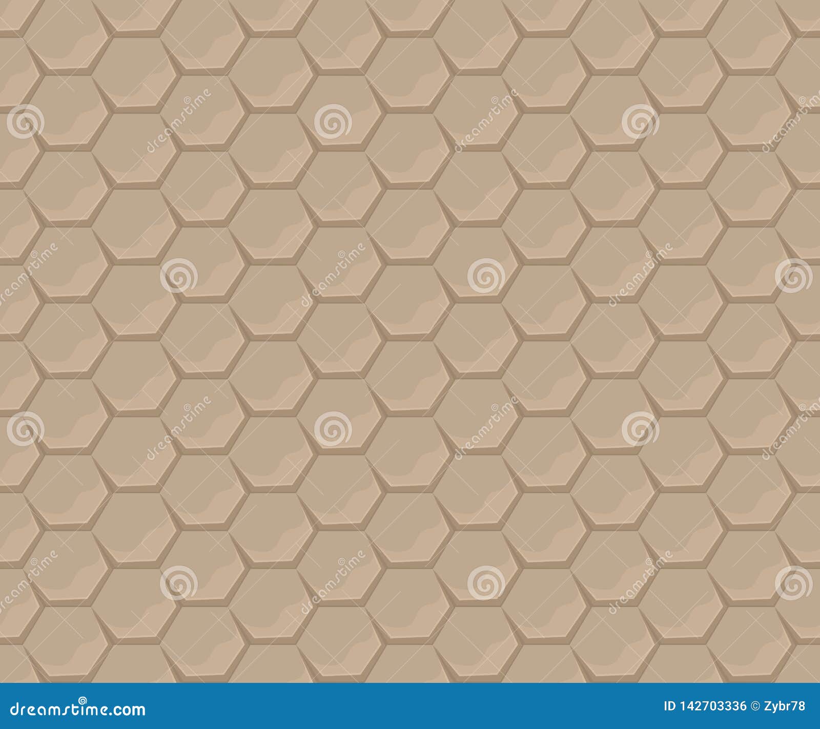 Hexagonal Stone Tiles Seamless Texture Pattern Cartoon Vector ...