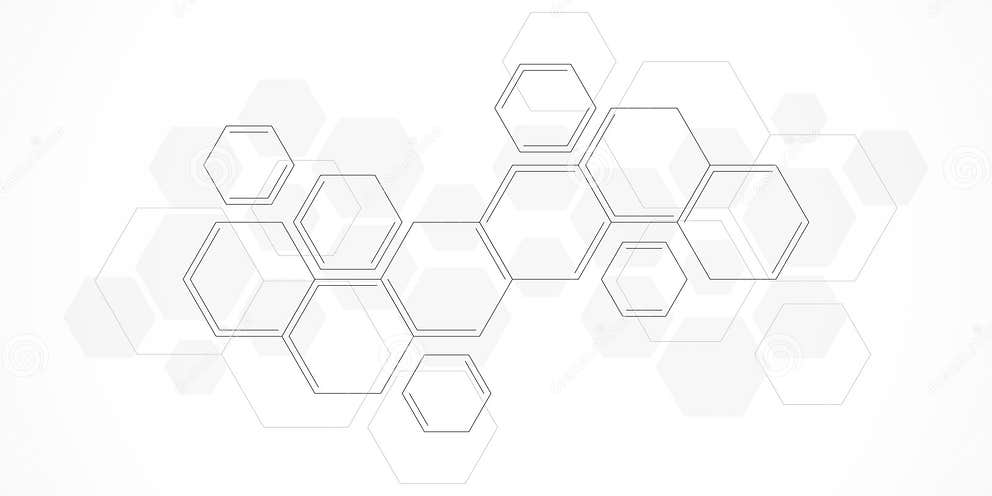 Vector Illustration of Hexagons Pattern. Geometric Abstract Background ...
