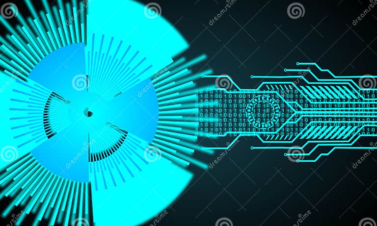 Vector Illustration Hi-tech Blue Abstract Technology Background ...