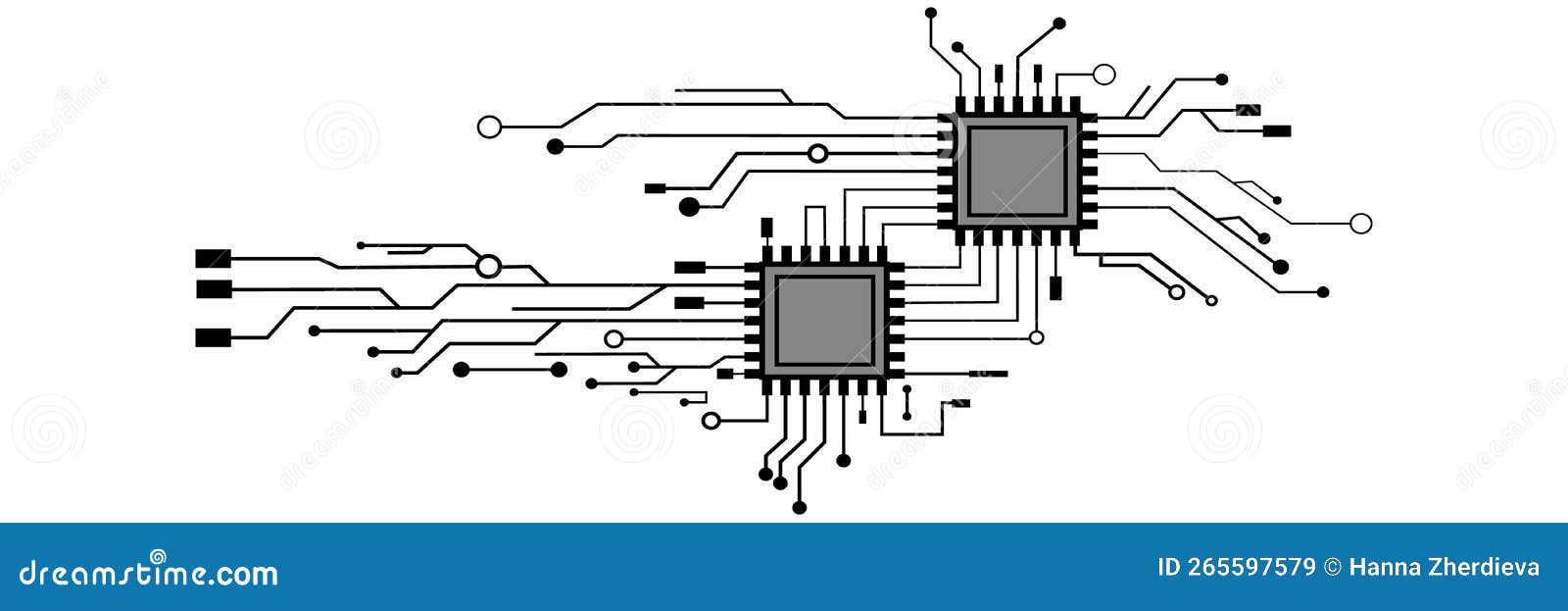 Hi-tech Digital Technology and Circuit Board Engineering Diagram. Stock ...