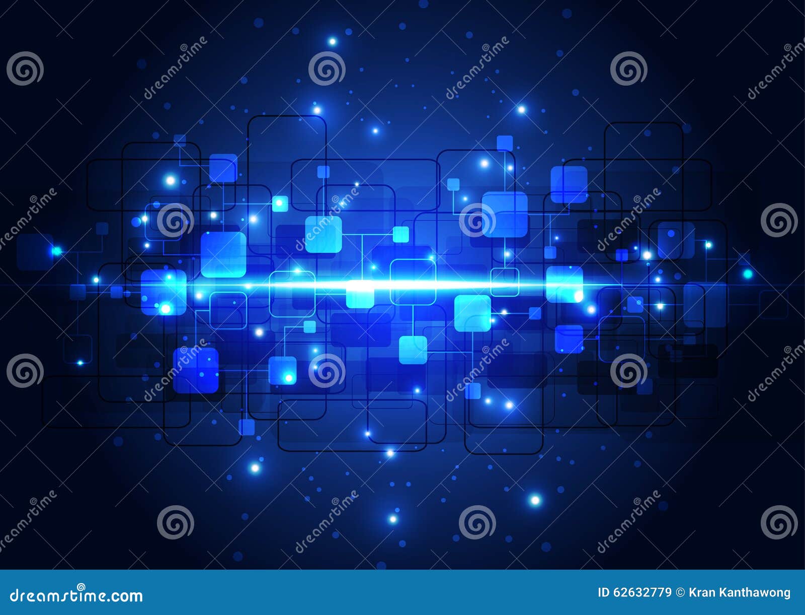 Vector Illustration Hi-tech Digital Technology Concept, Abstract ...