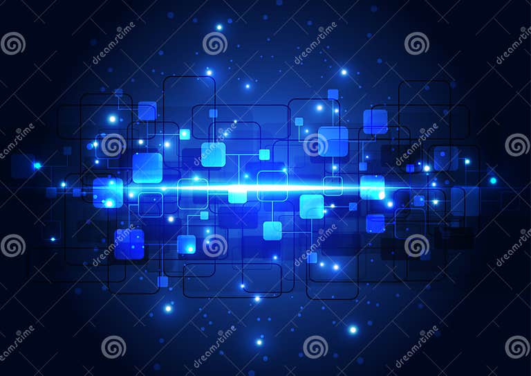 Vector Illustration Hi-tech Digital Technology Concept, Abstract ...