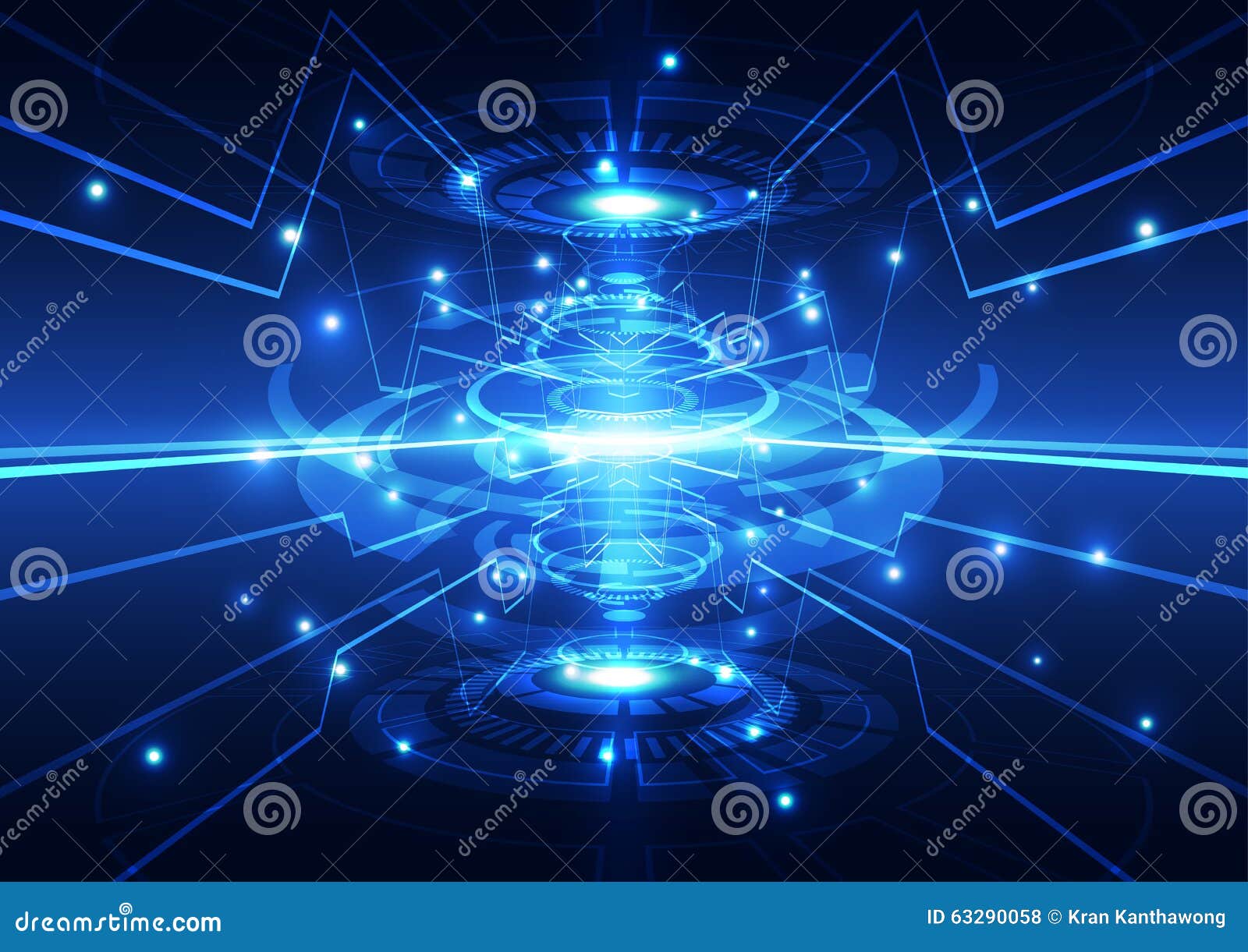 Vector Illustration Hi-tech Digital Technology Concept, Abstract ...