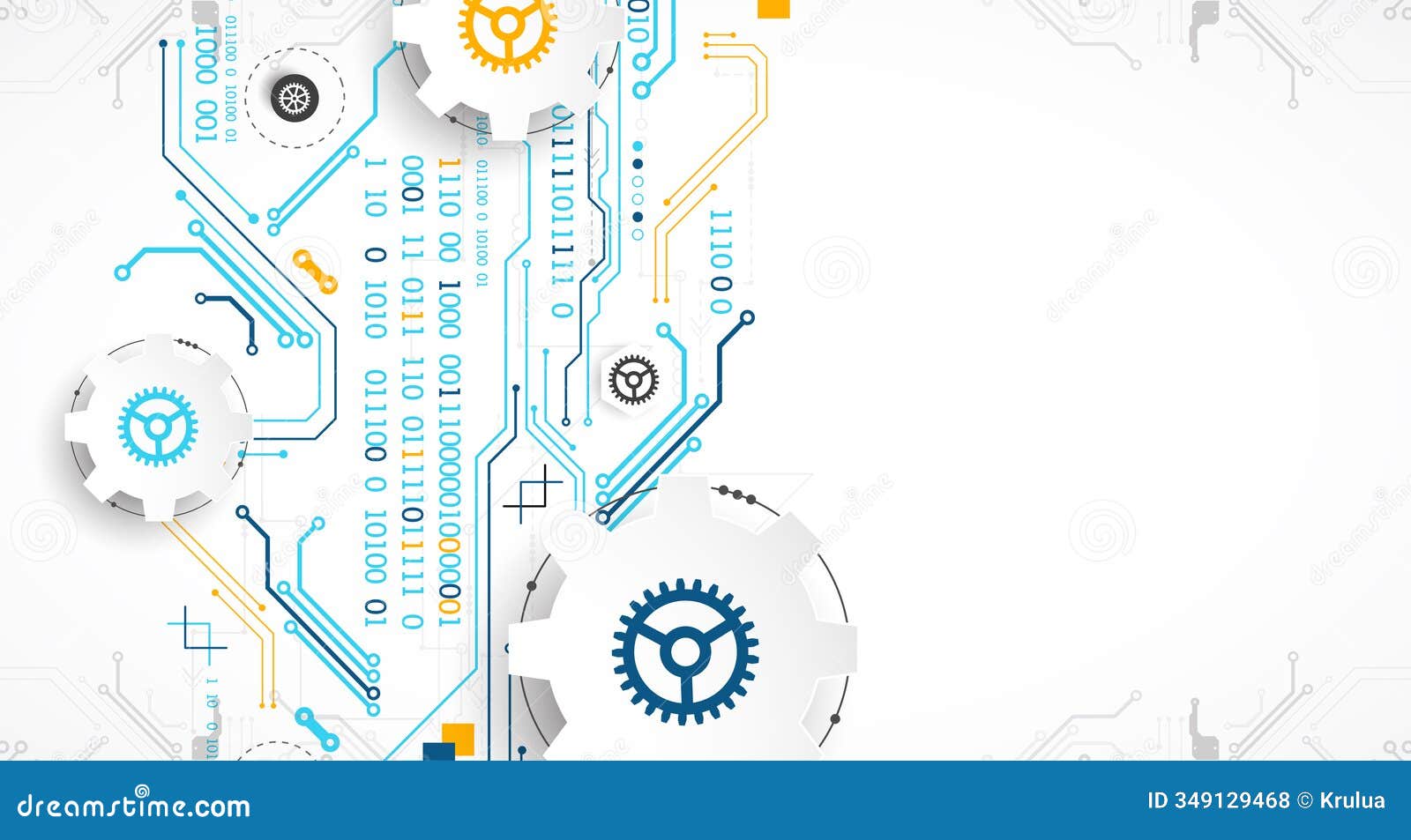 Vector Illustration, Hi-tech Digital Technology and Engineering Theme ...