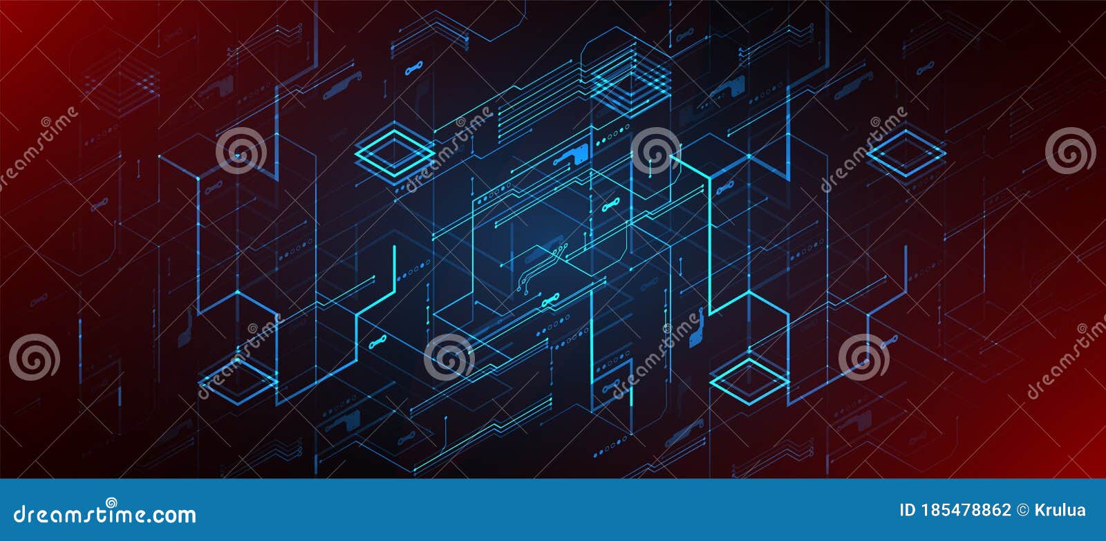 Vector Illustration, Hi-tech Digital Technology and Engineering Theme ...