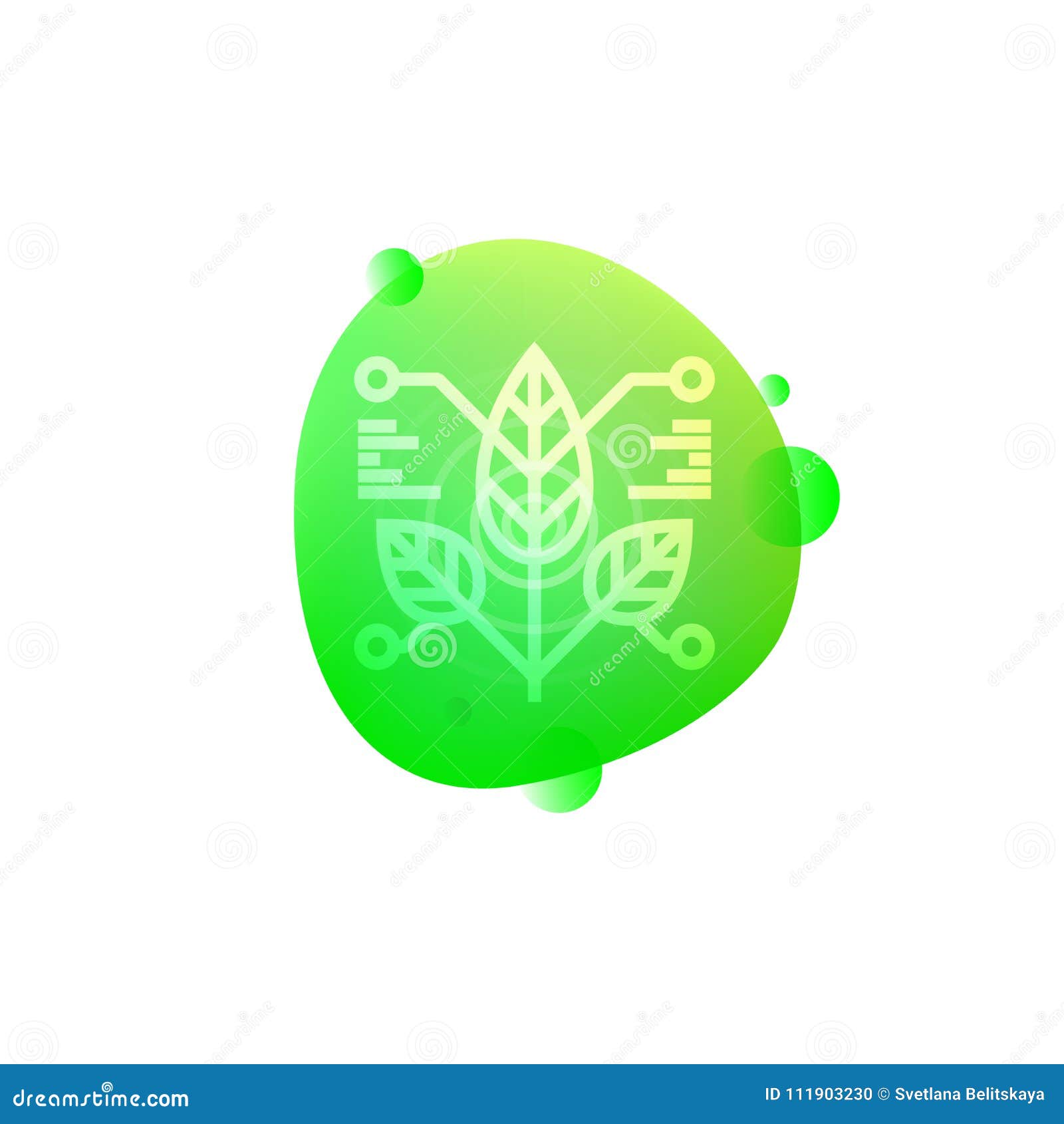 Robotic Plant Sensor icon stock vector. Illustration of connected ...