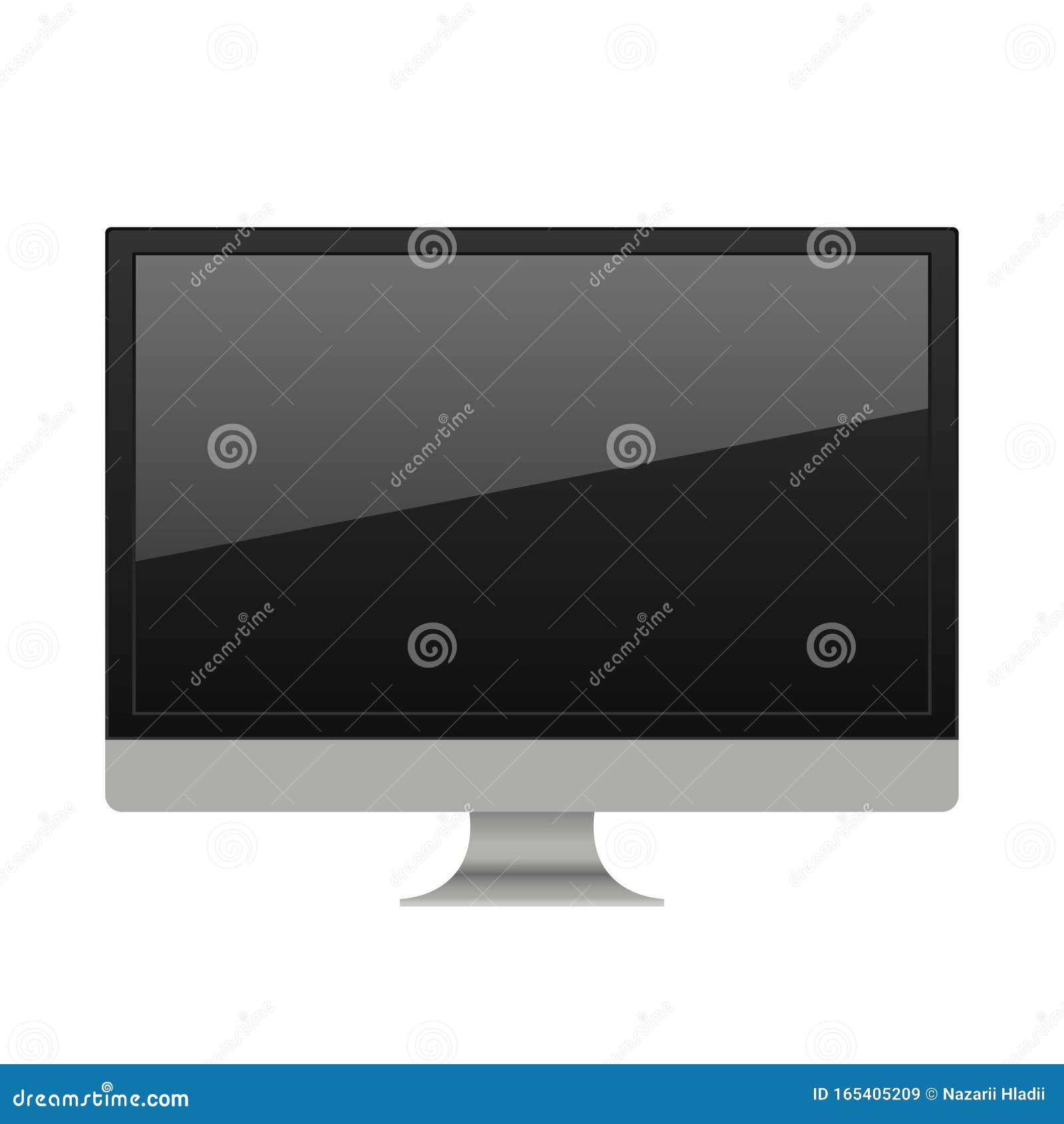 Vector Illustration of High Detailed Modern Display. Isolated Stock ...