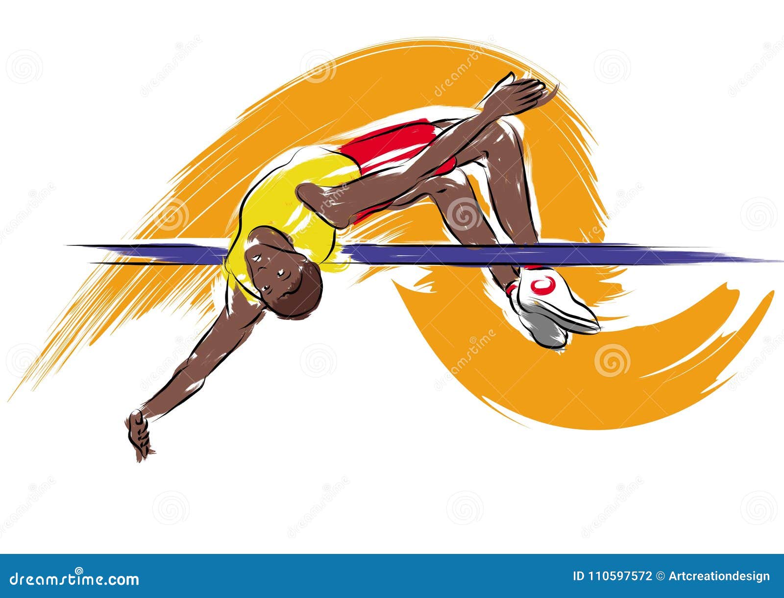 Highjumper stock illustration. Illustration of athlete - 110597572