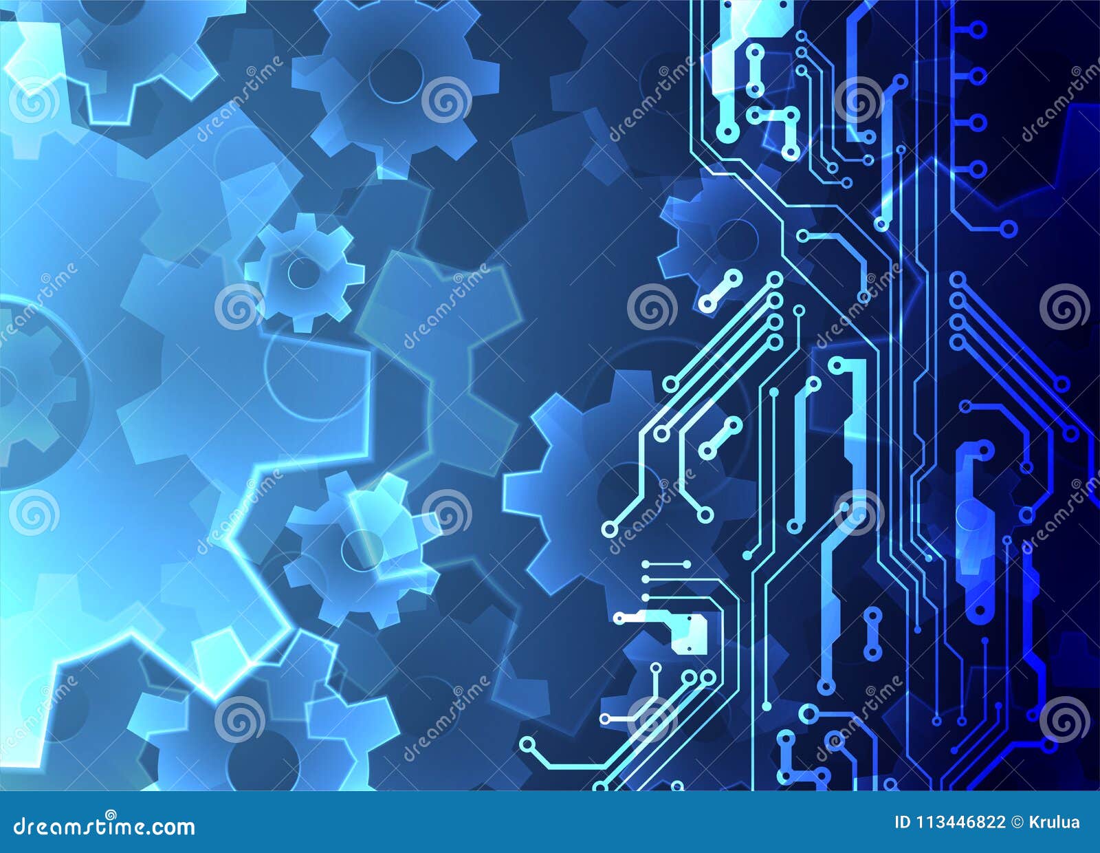 Vector Illustration, High-Teche Digitaltechnik Und Technik Vektor ...