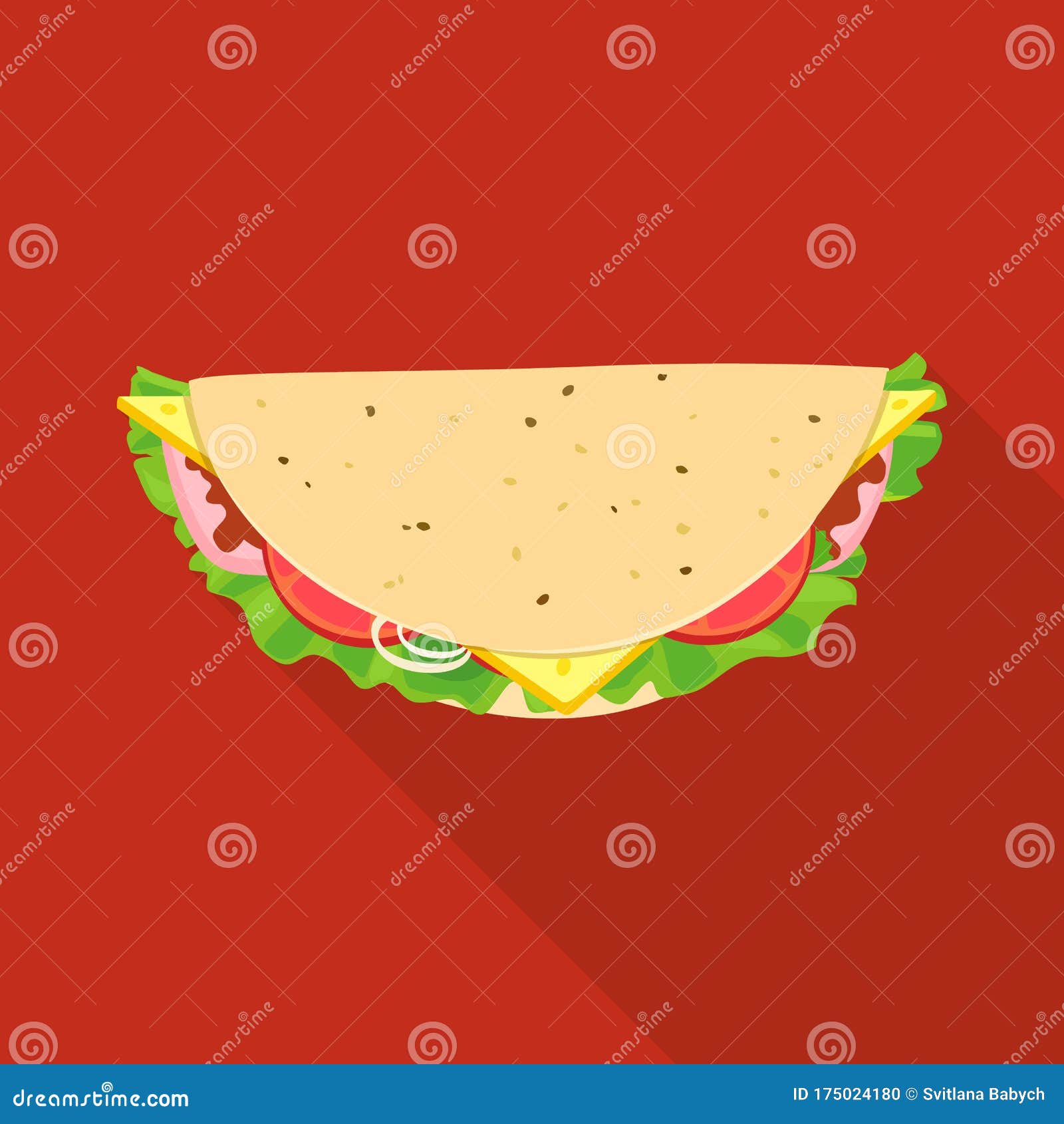 Vector Illustration of Hoagie and Burger Logo. Web Element of Hoagie ...