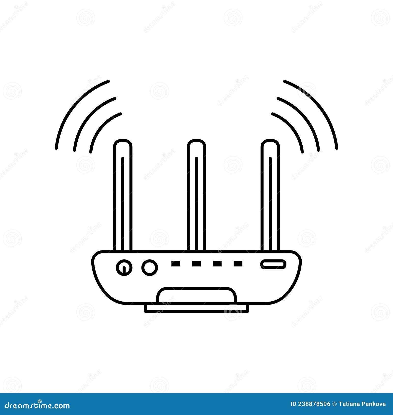 Vector Illustration of a Home Router. Home Wireless Internet Stock ...