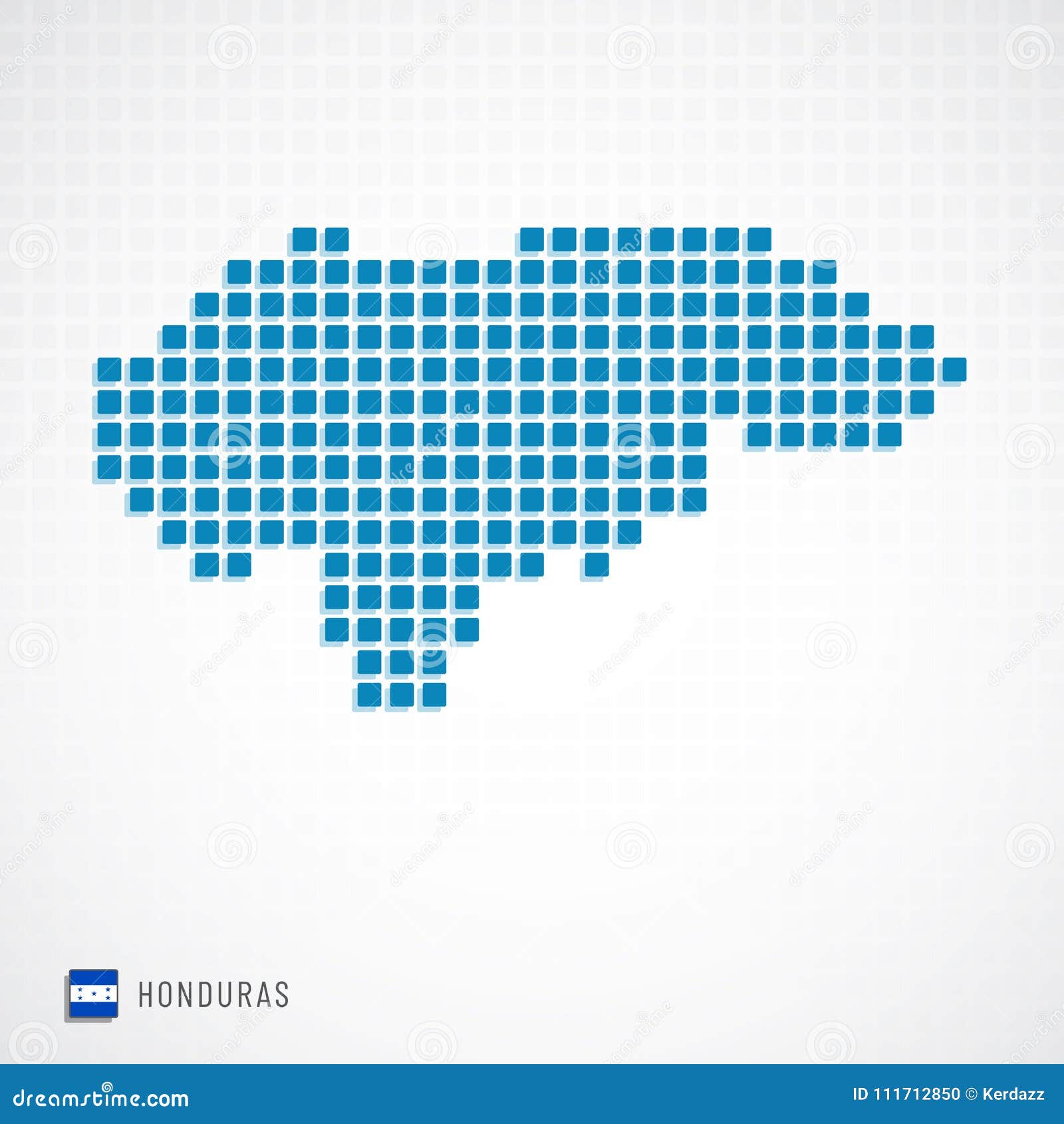 Honduras map and flag icon stock vector. Illustration of icon - 111712850