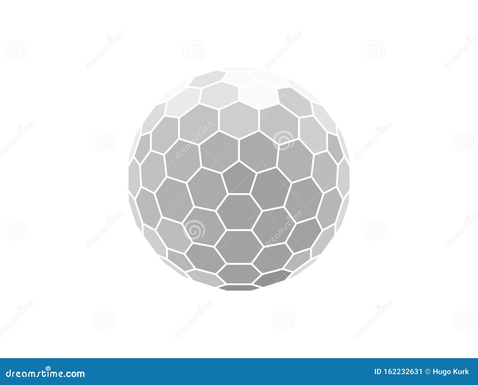 3D Hexagon Sphere Logo Concept Design. Symbol Graphic Template Element ...