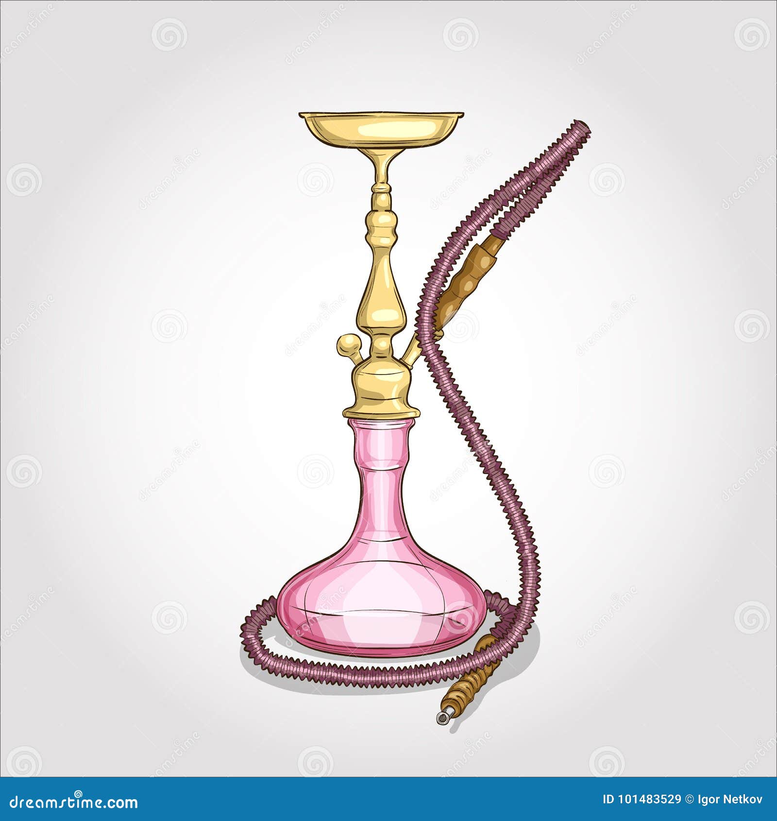 Vector Illustration, Hookah Color Sketch Stock Vector - Illustration of ...