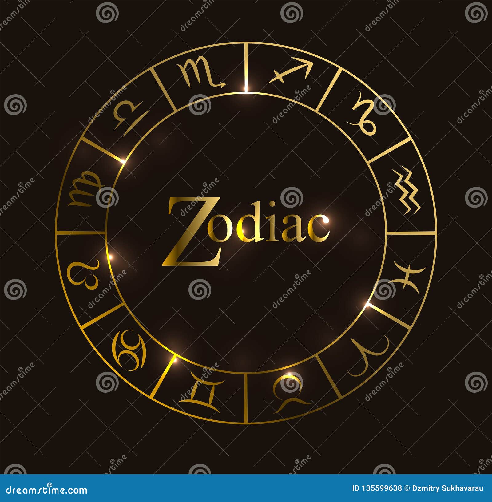 Zodiac Symbols Set. Sketch Style Zodiac Signs. Hand Drawn Astrological ...