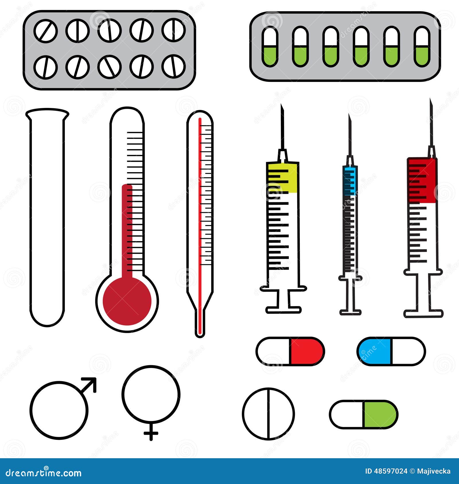 Vector illustration. stock vector. Illustration of medicine - 48597024