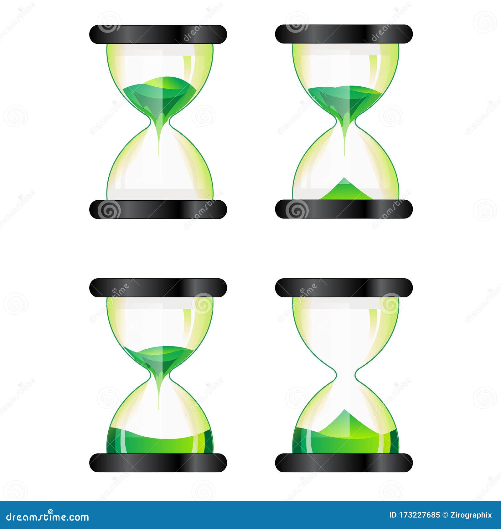 Vector Illustration of Hourglass Progress Stock Illustration ...