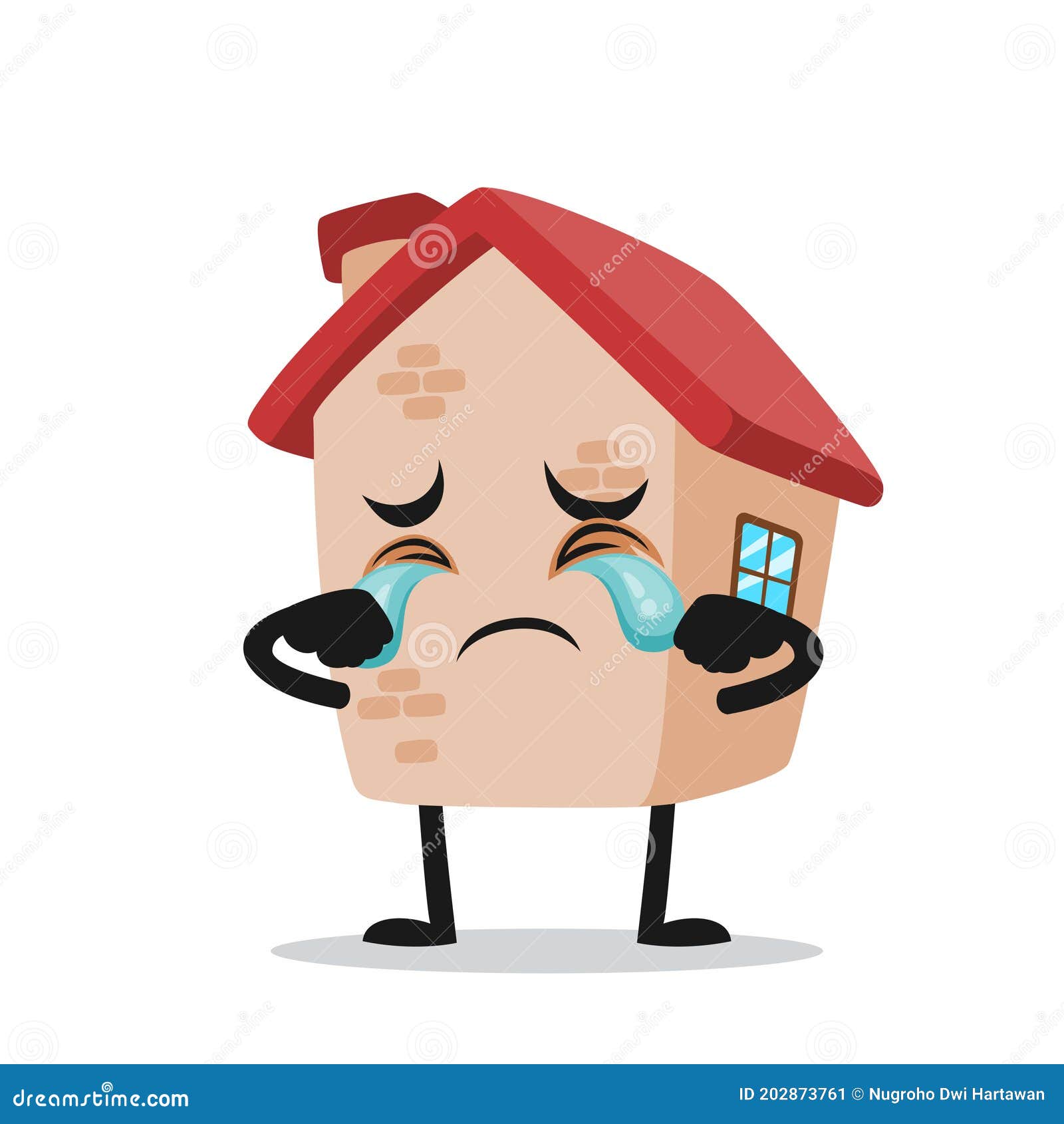 Vector Illustration of House Mascot or Character Stock Illustration ...