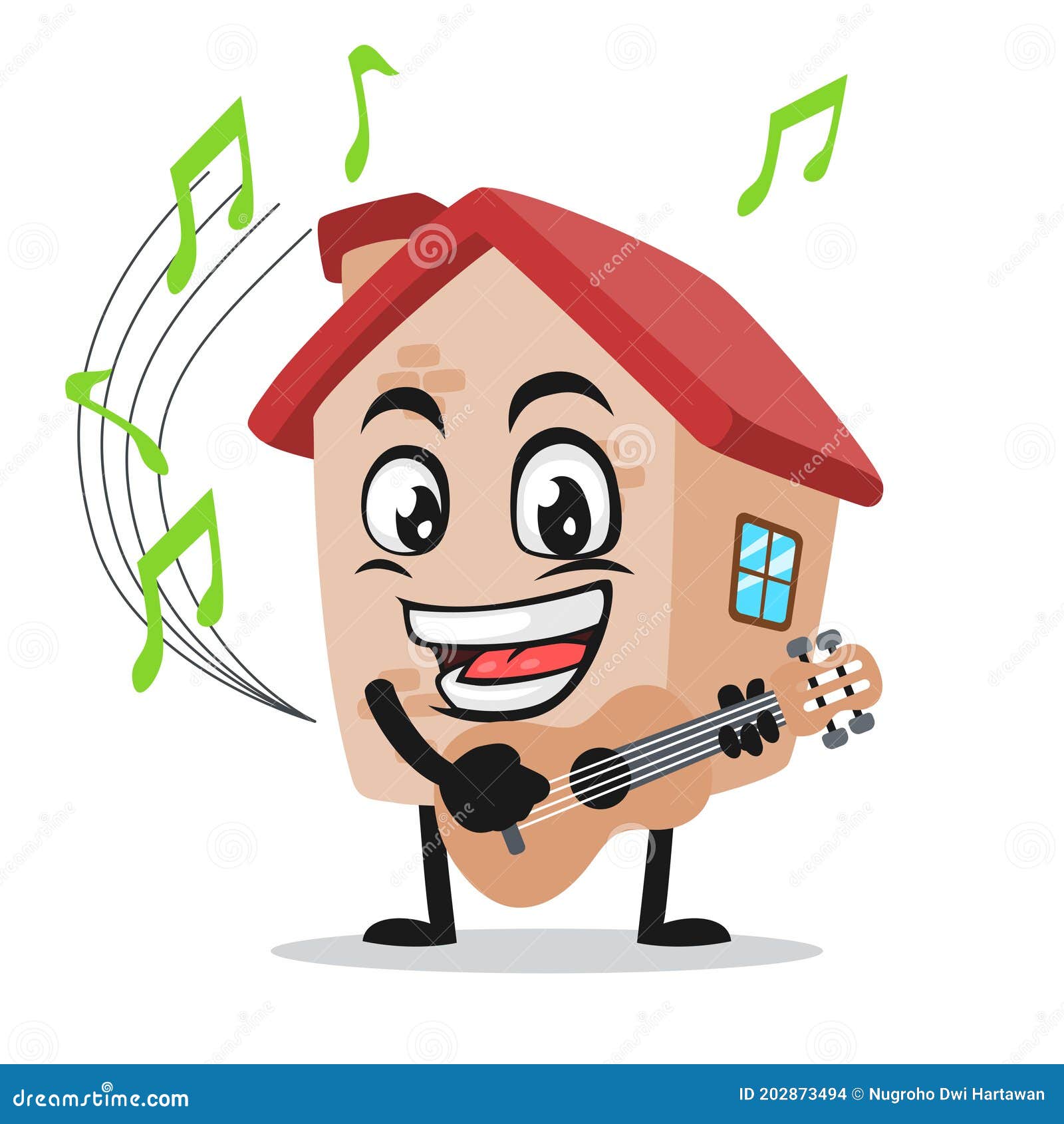 Vector Illustration of House Mascot or Character Stock Illustration ...