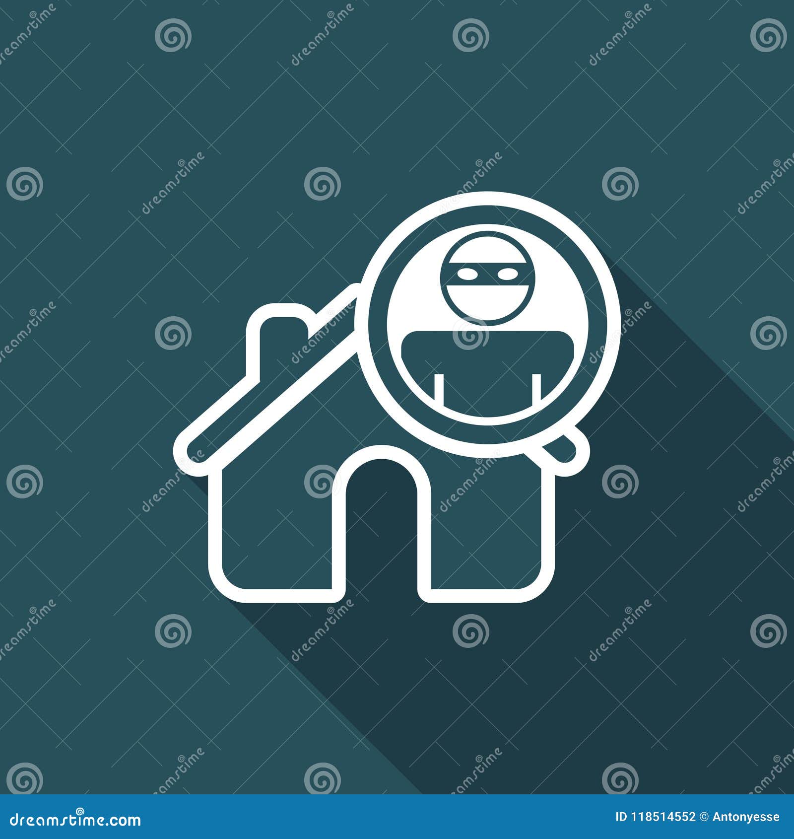 Vector Illustration of House Thief Single Isolated Icon Stock Vector ...