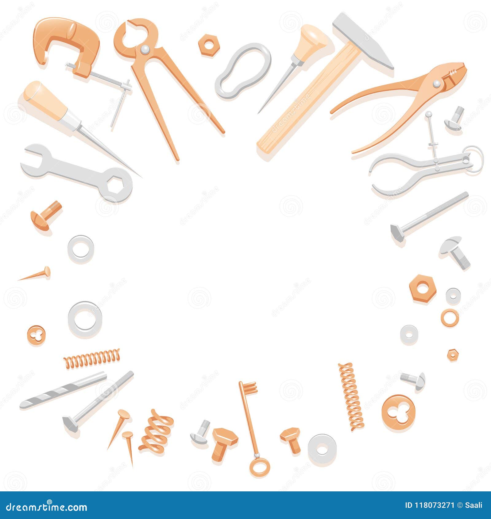 Vector Illustration of Household Tools Stock Vector - Illustration of ...