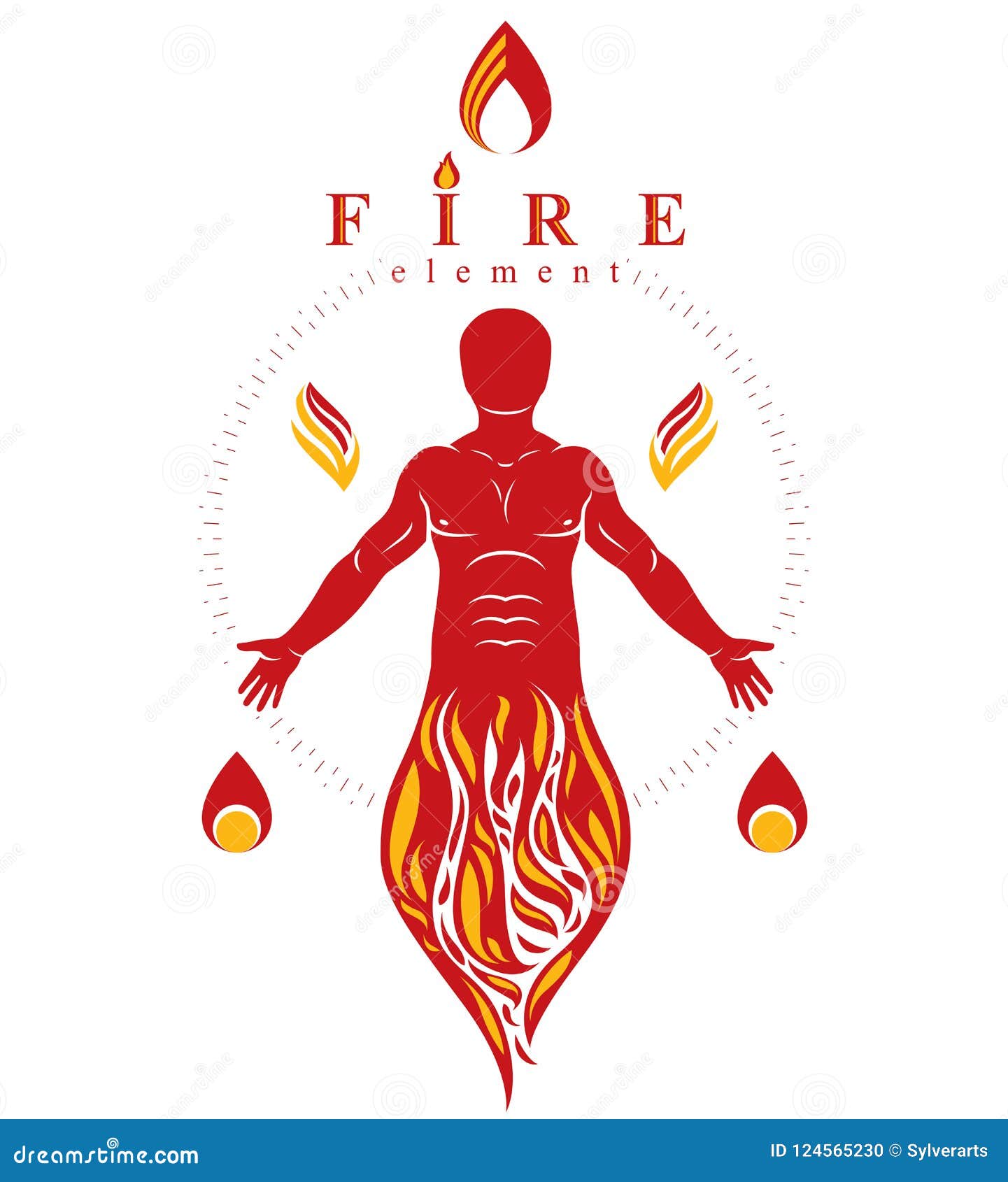 Vector Illustration of Human, Athlete. Prometheus Concept Stock Vector ...