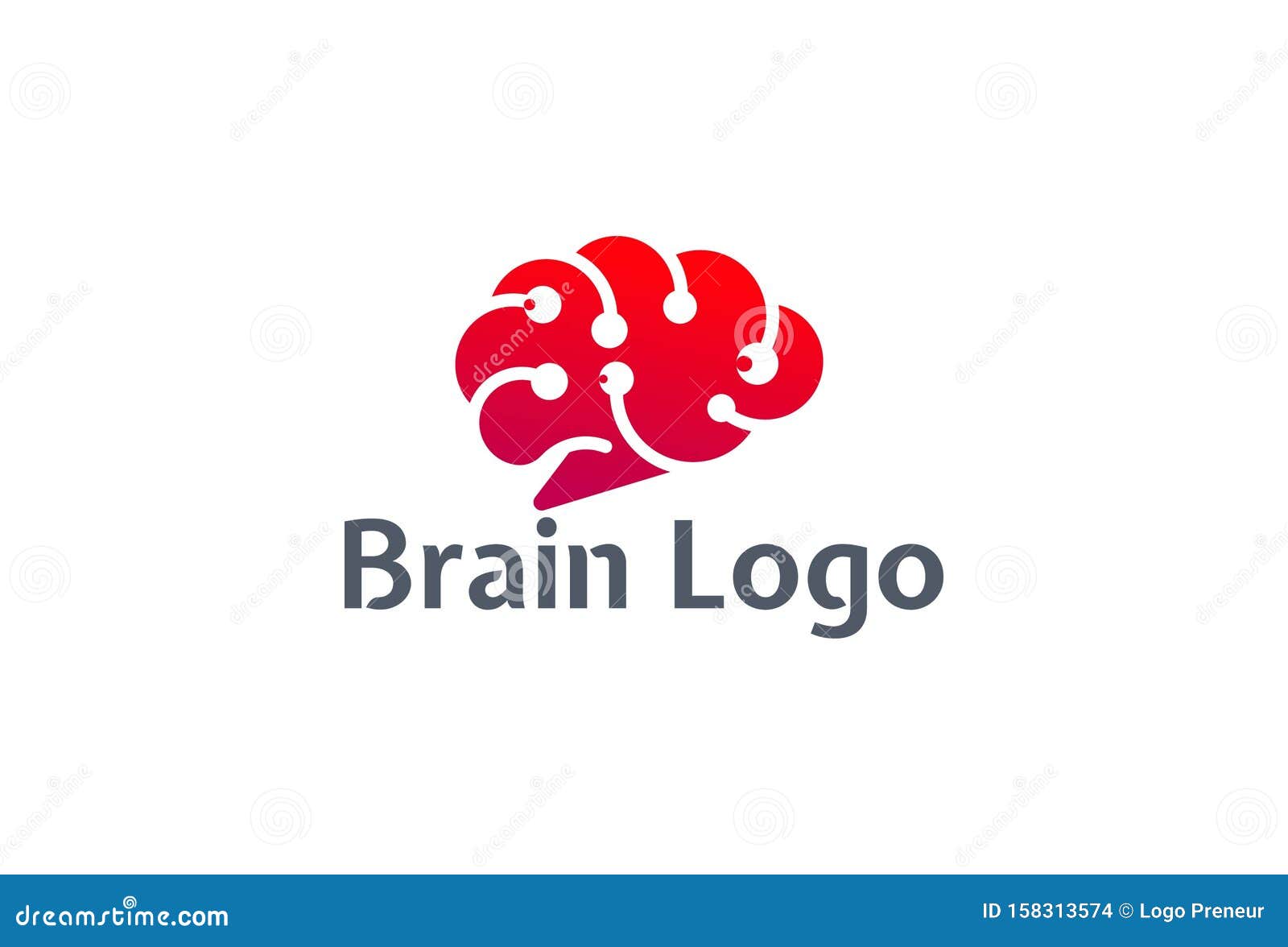 Vector Illustration of Human Brain Logo Stock Vector - Illustration of ...