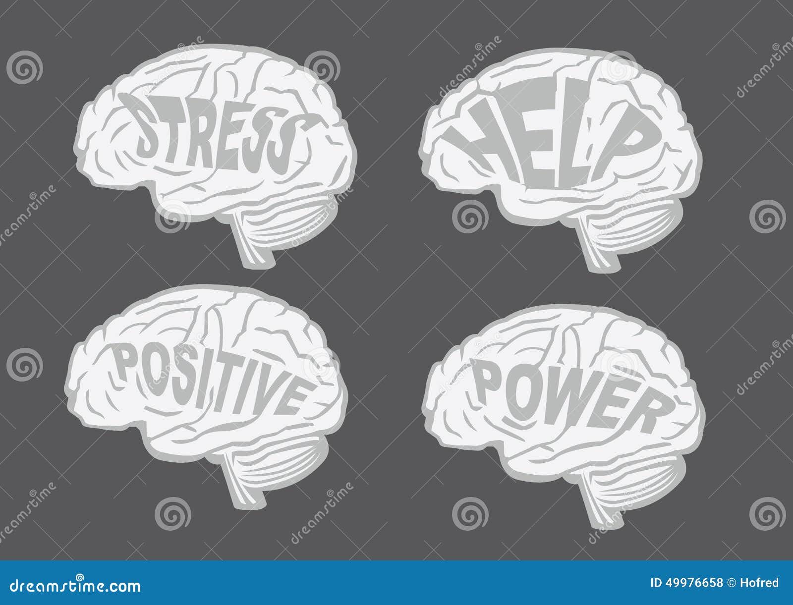Vector Illustration of Human Brains with Messages Stock Vector ...