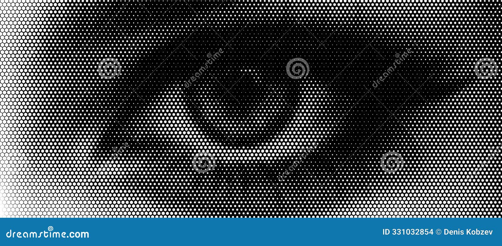 Vector Illustration of a Human Eye Made Using a Halftone Hexagon ...