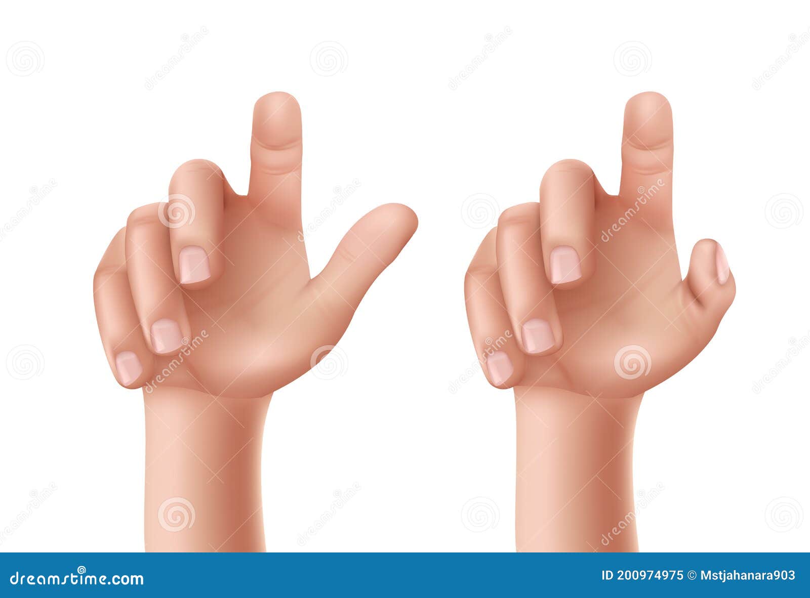 Human vector hands stock vector. Illustration of contour - 200974975