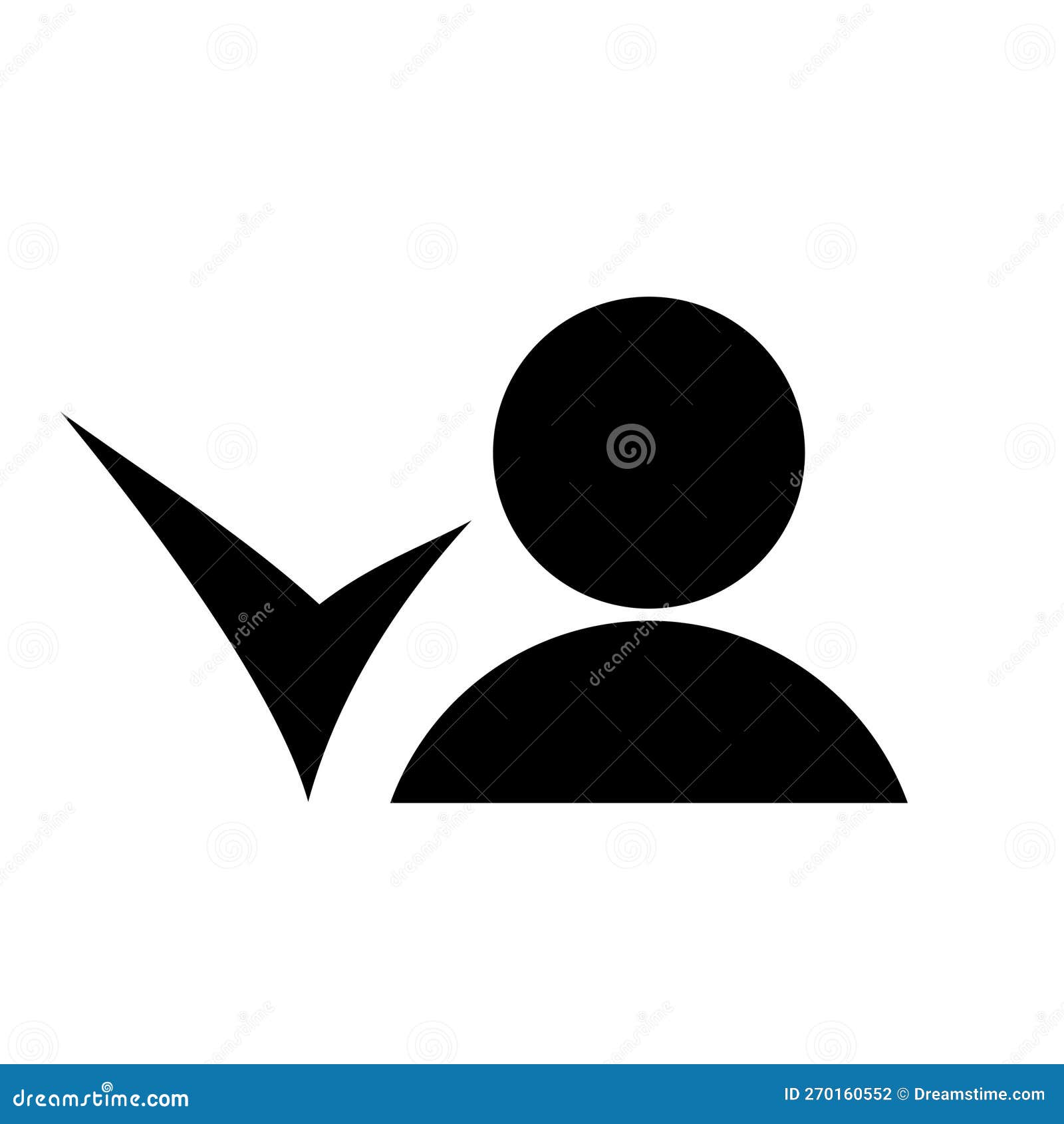 Vector Illustration, Human Icon and Check Marks. Isolated Stock Vector ...