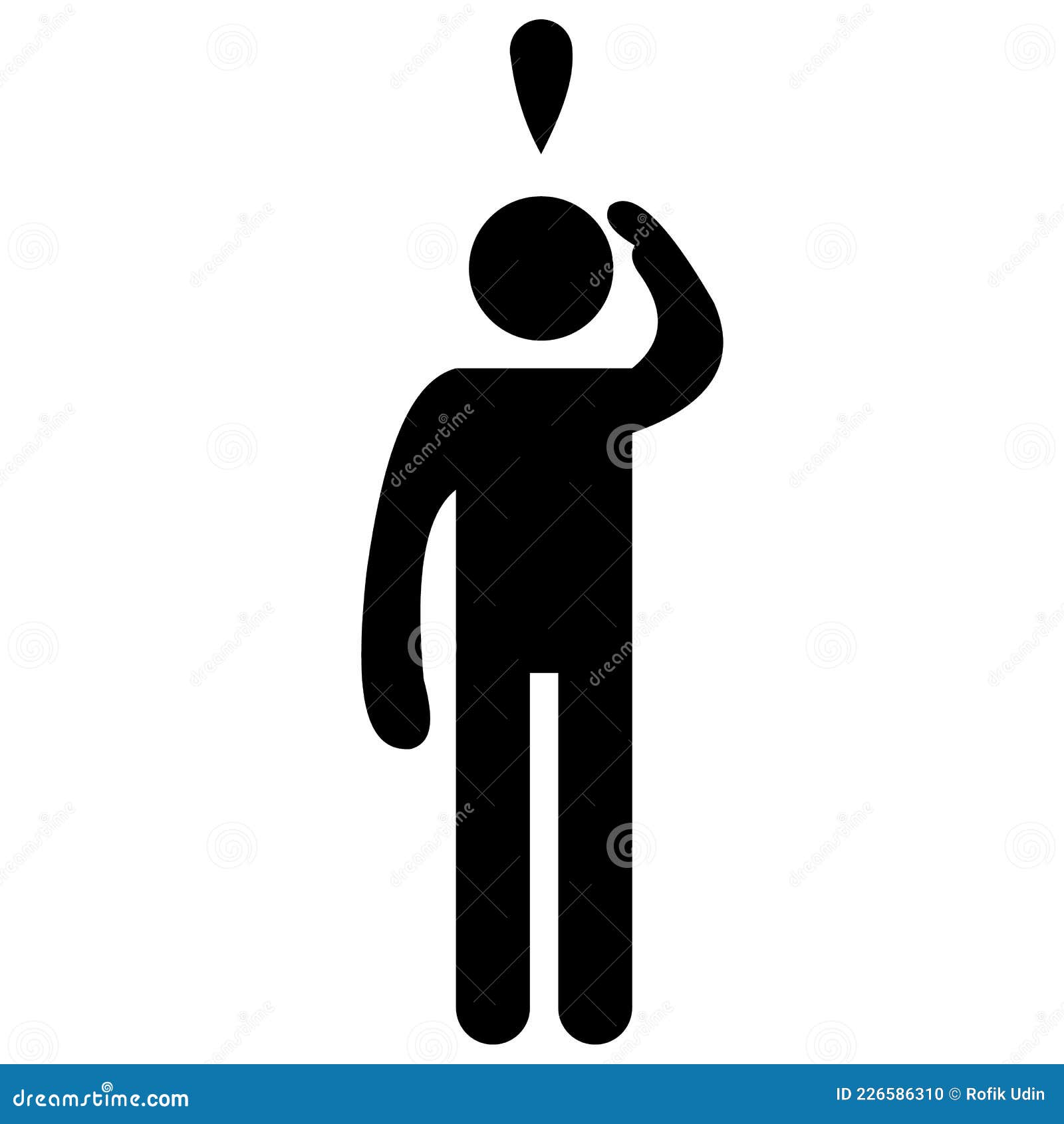 Illustration of a Human Icon Template Design that Thinks Too Much but ...