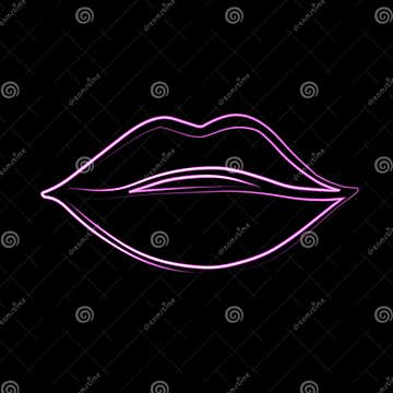 Vector Illustration of Human Lips. Stock Vector - Illustration of pink ...