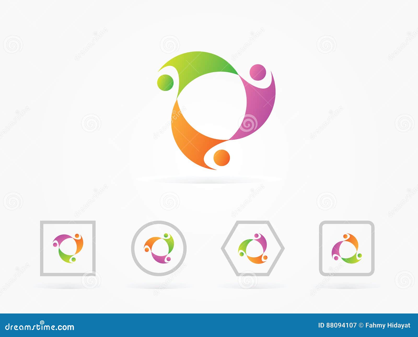 Vector Illustration Human Potential Circle Logo Stock Illustration ...