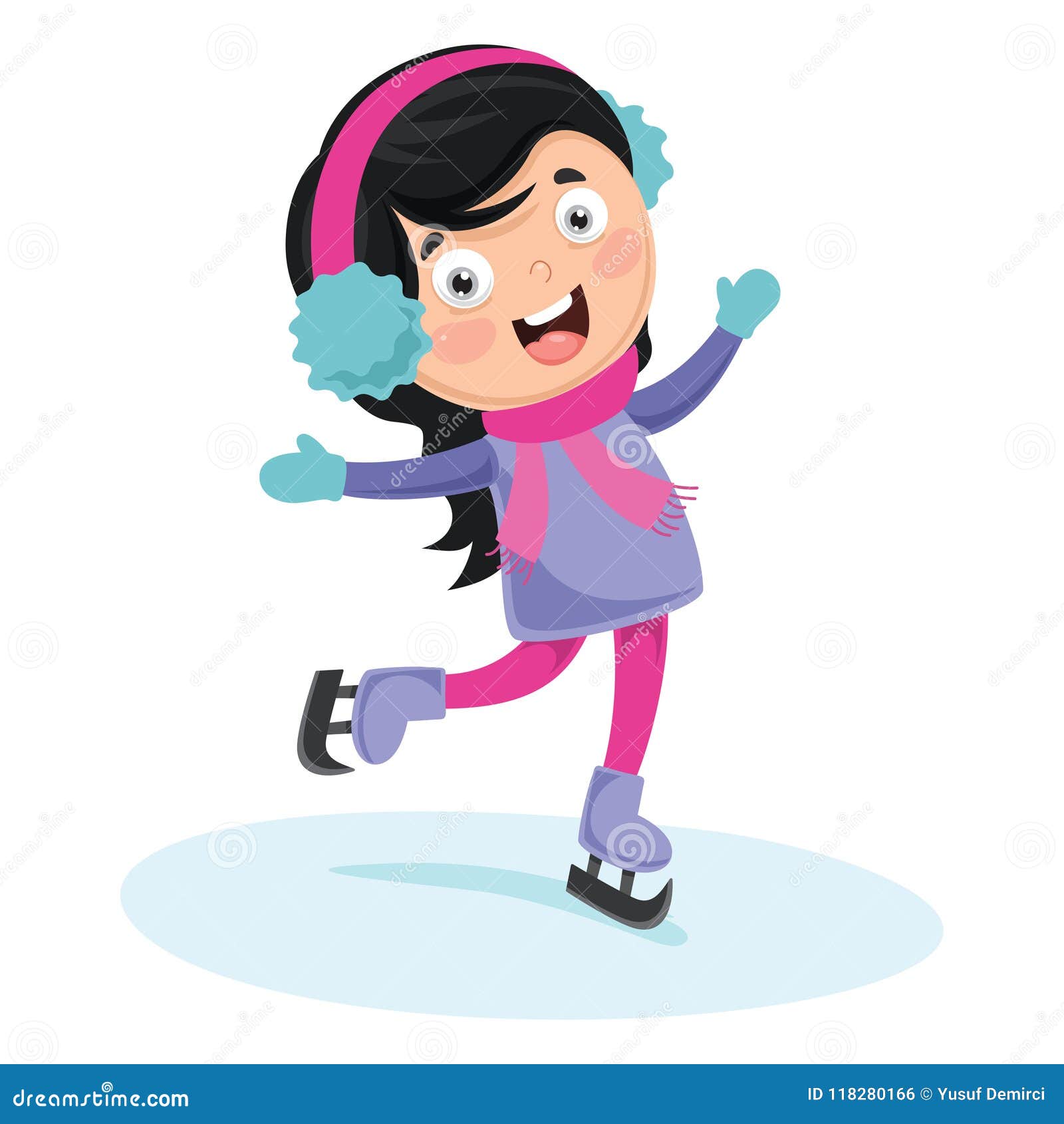 Vector Illustration of Ice Skating Stock Vector - Illustration of ...