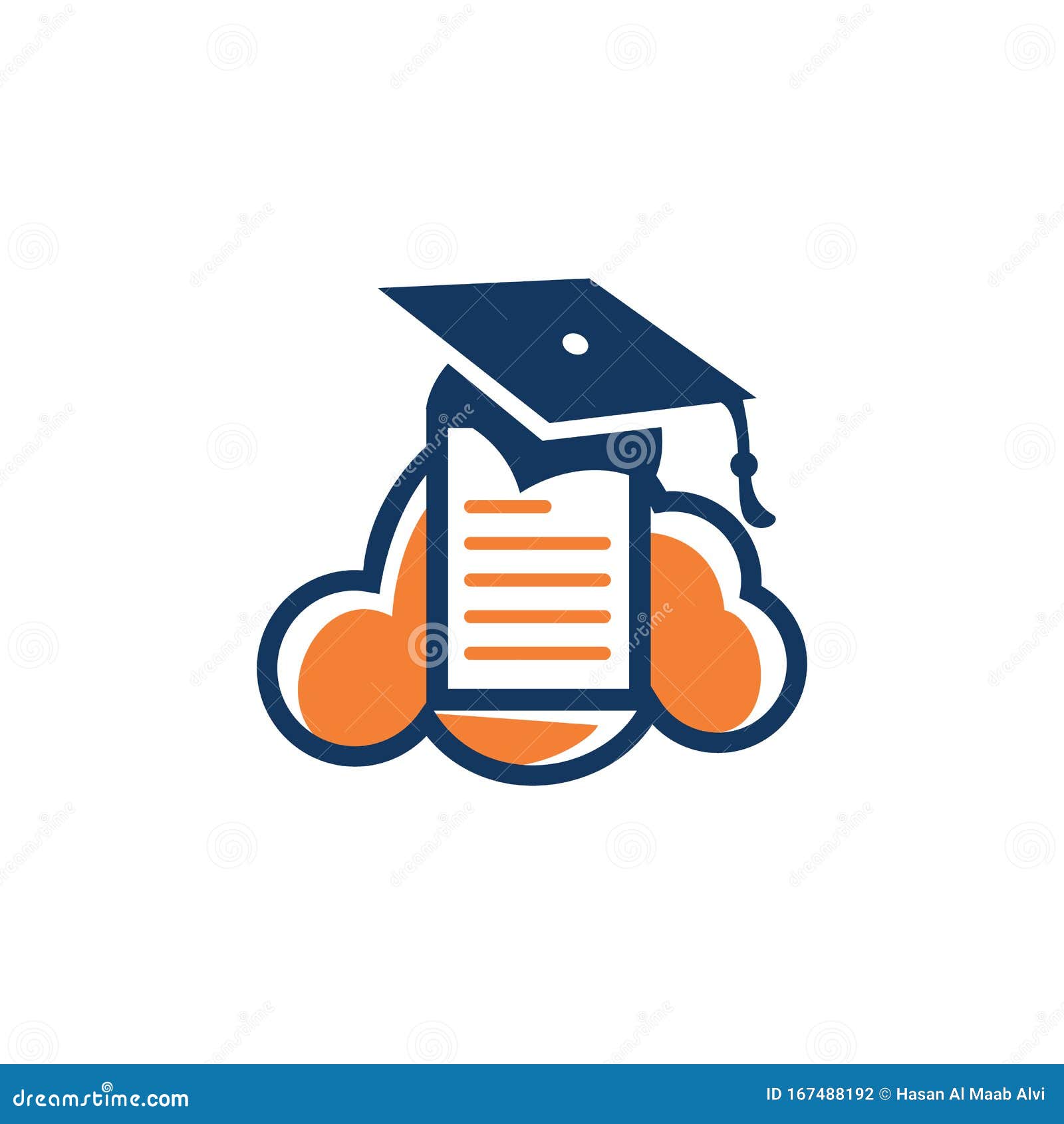 Cloud Report Icon Logo Design. Stock Vector - Illustration of digital ...