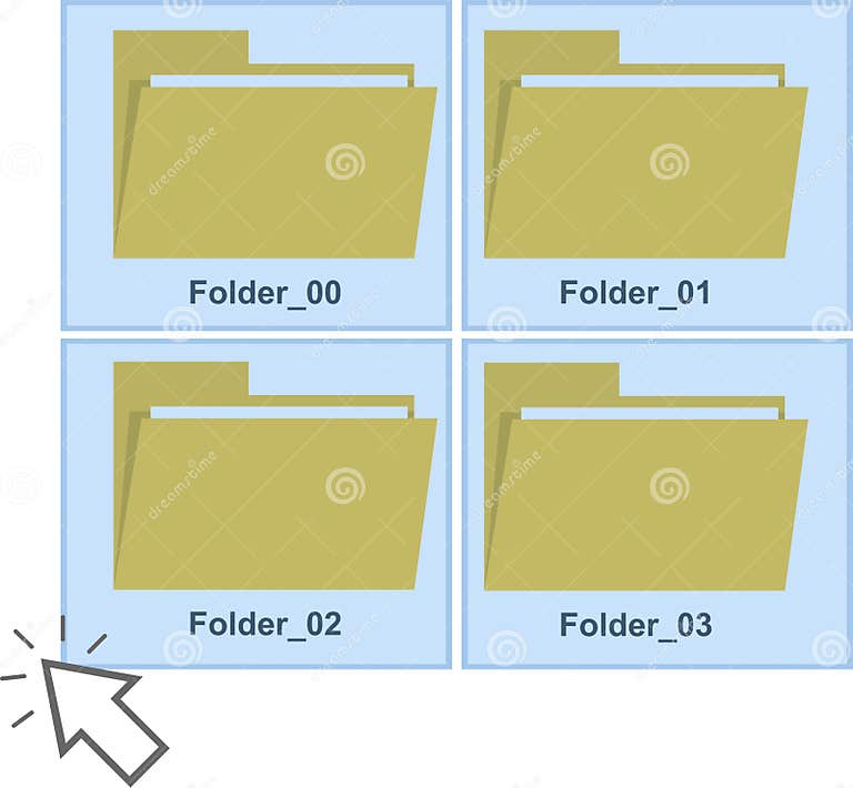 Pointer Mouse Pc Selecting Folder File Stock Vector - Illustration of cursor, design: 353379784