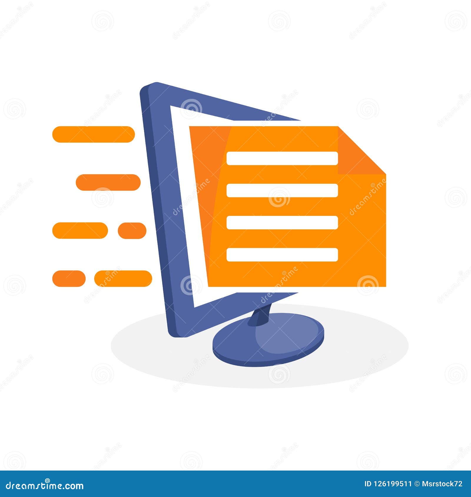 Vector Illustration Icon with Digital Media Concept about Online ...