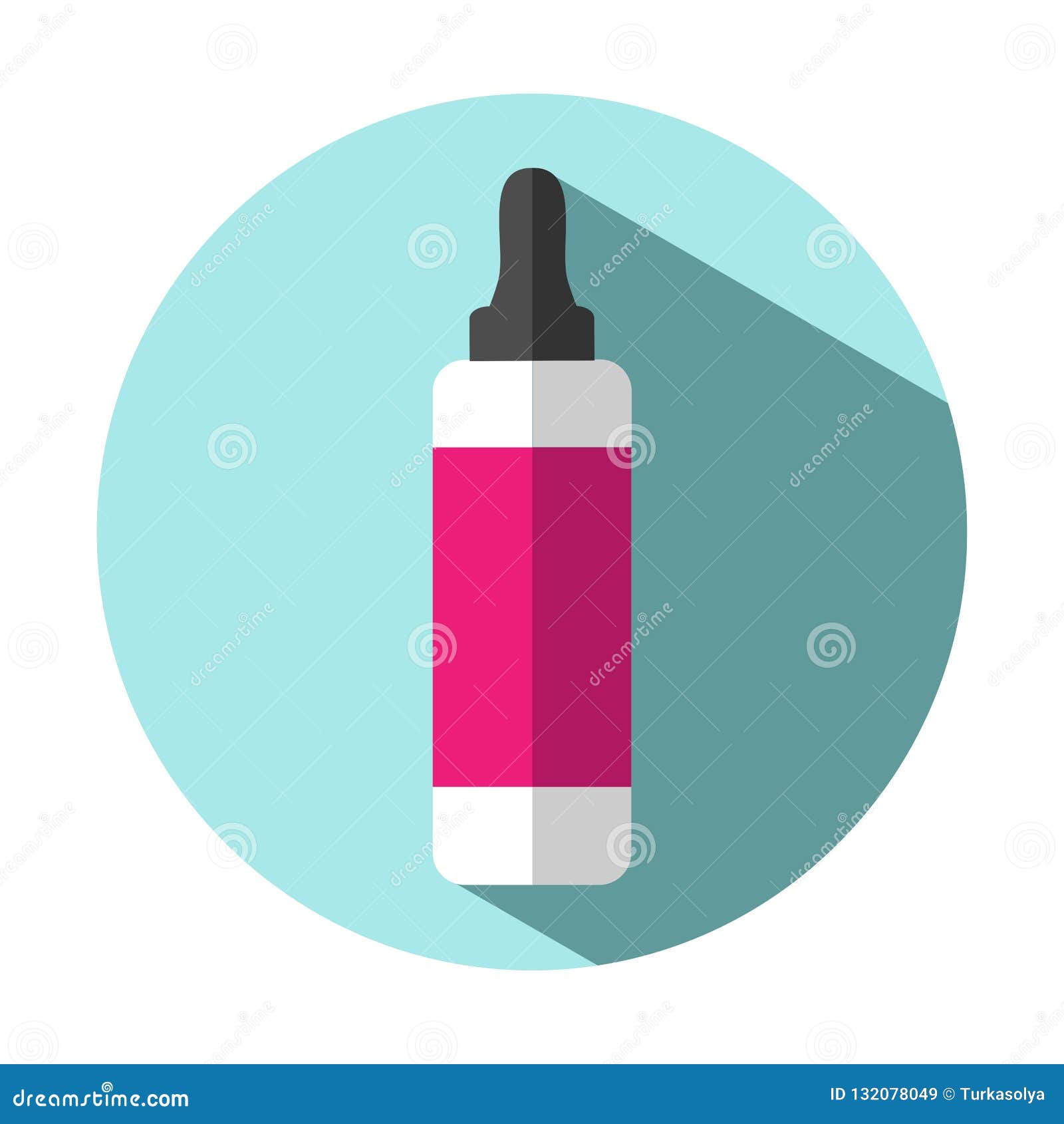 Vector Illustration Icon with Drop Bottle Liquid Matte Foundation ...