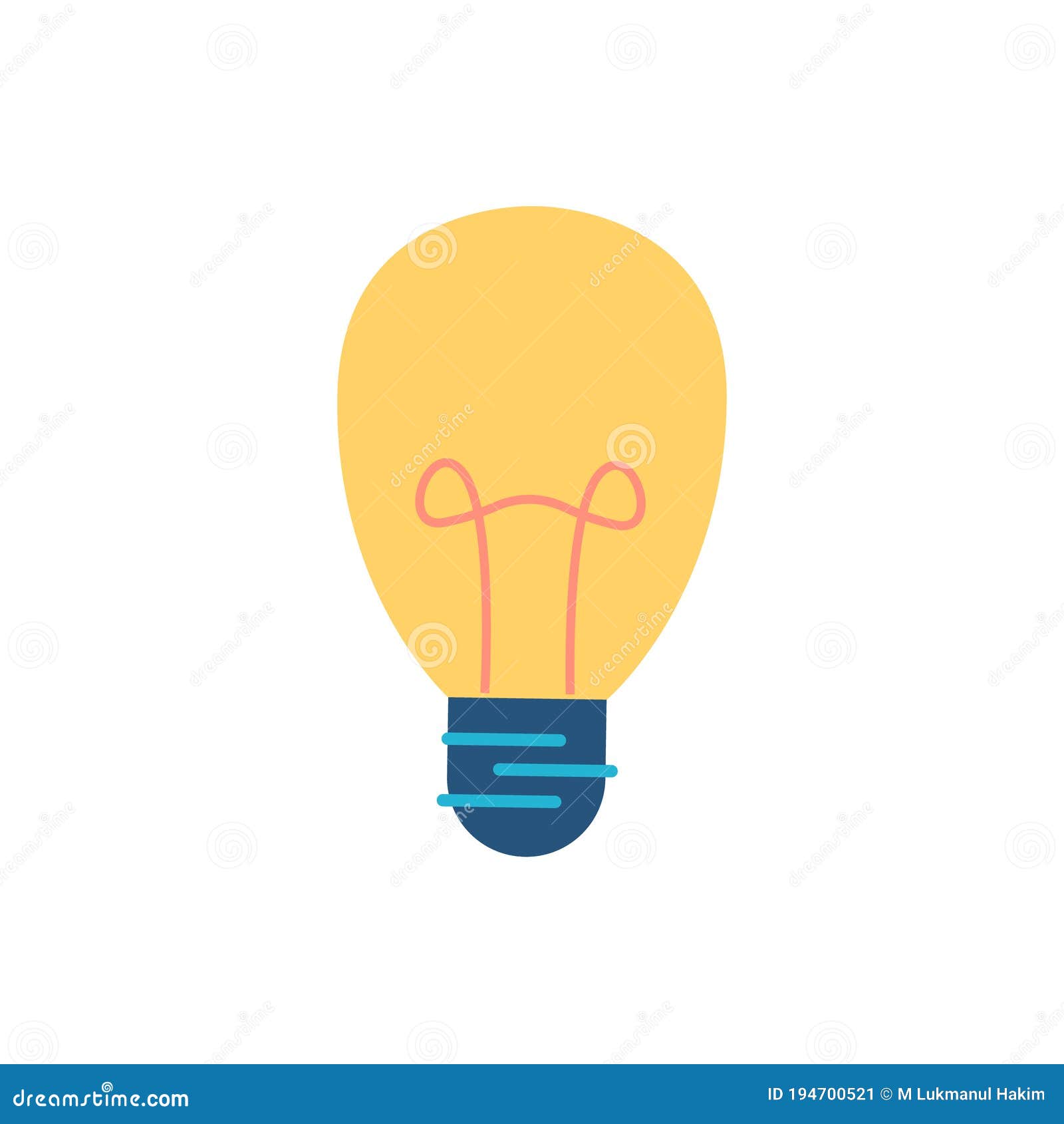 Vector Illustration Icon Lamp Idea Isolated Stock Vector - Illustration ...